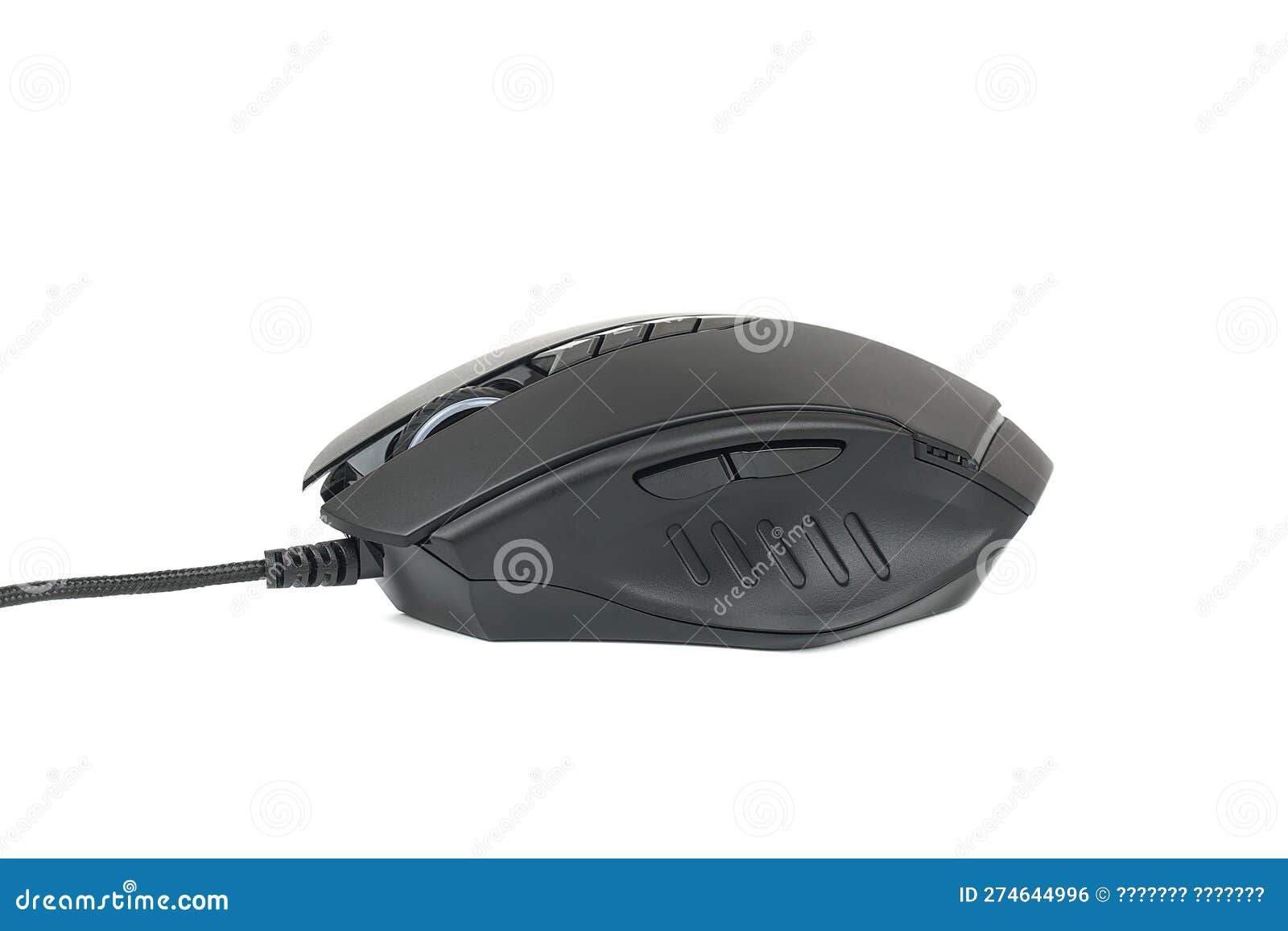 Black Computer Mouse Isolated on White Background Stock Photo - Image ...