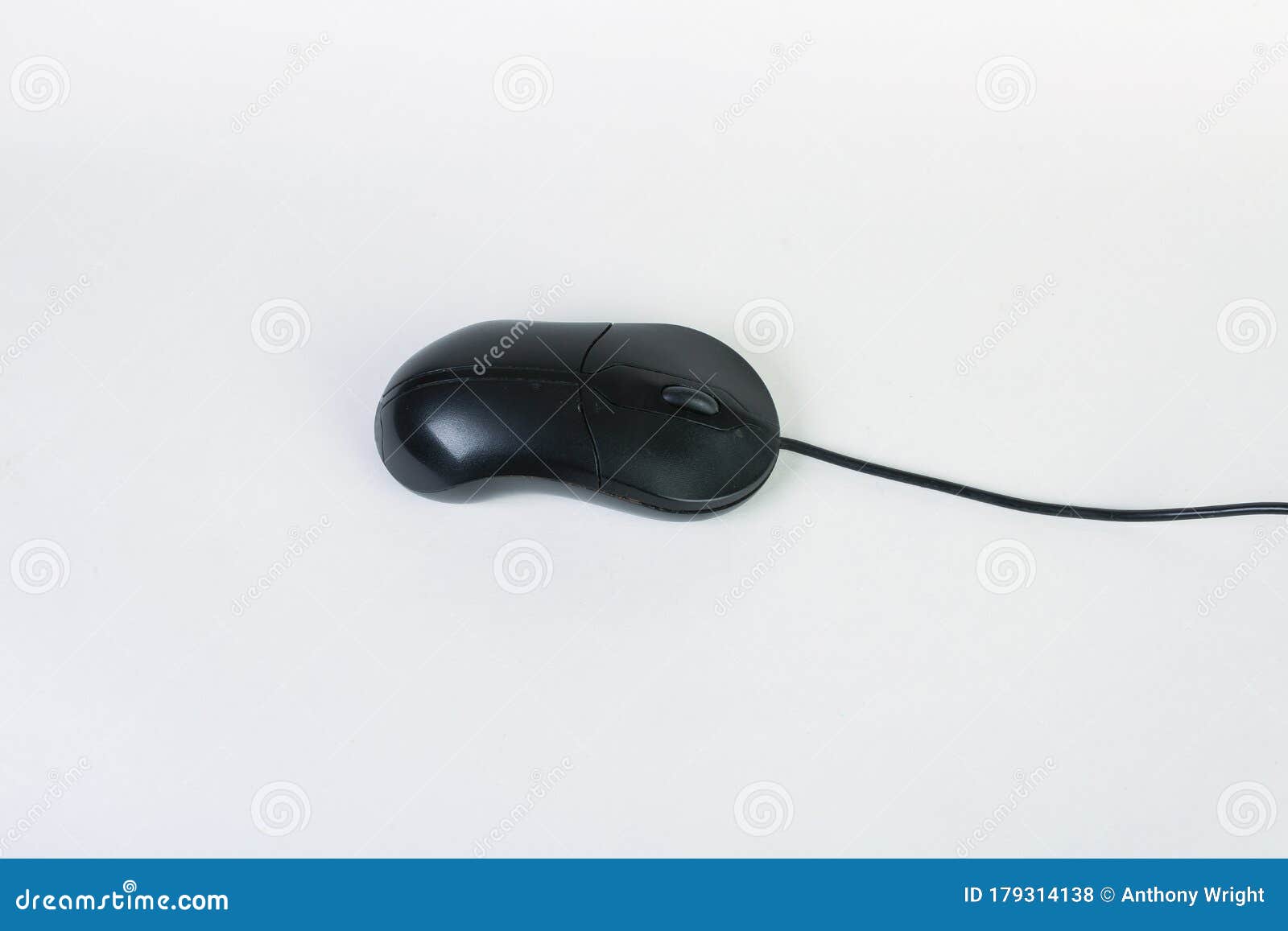 Black Computer Mouse on White Back Ground Stock Photo - Image of ...