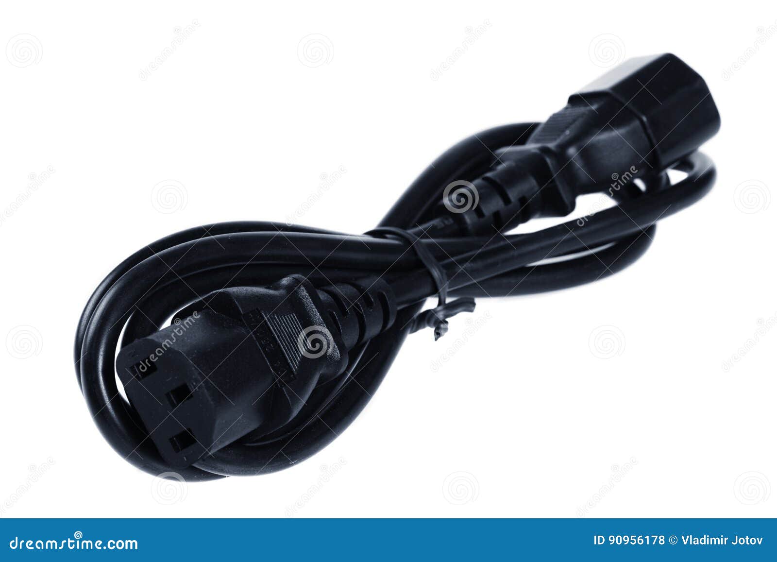 Black computer poser cable stock photo. Image of electricity - 90956178