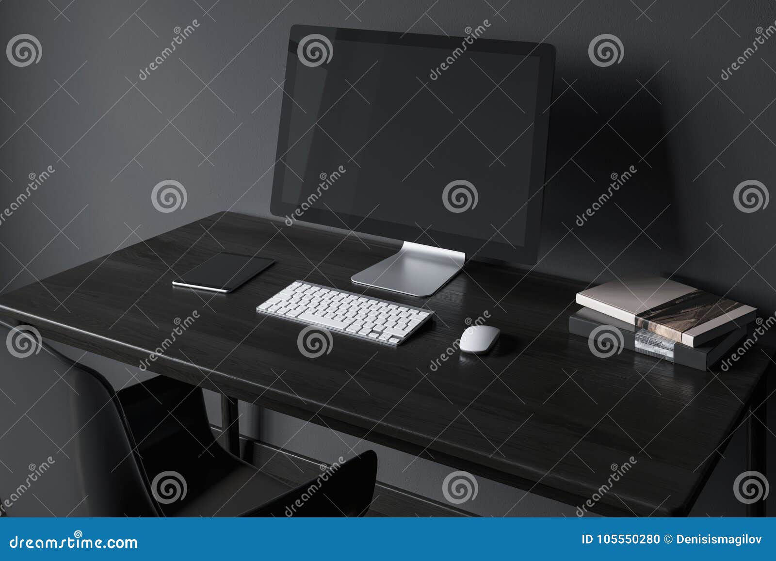 Dark Wood Desktop Screen