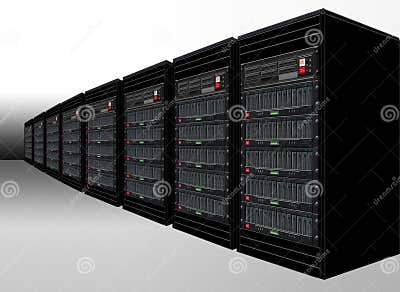 Black Computer Servers stock illustration. Illustration of disk - 5440993