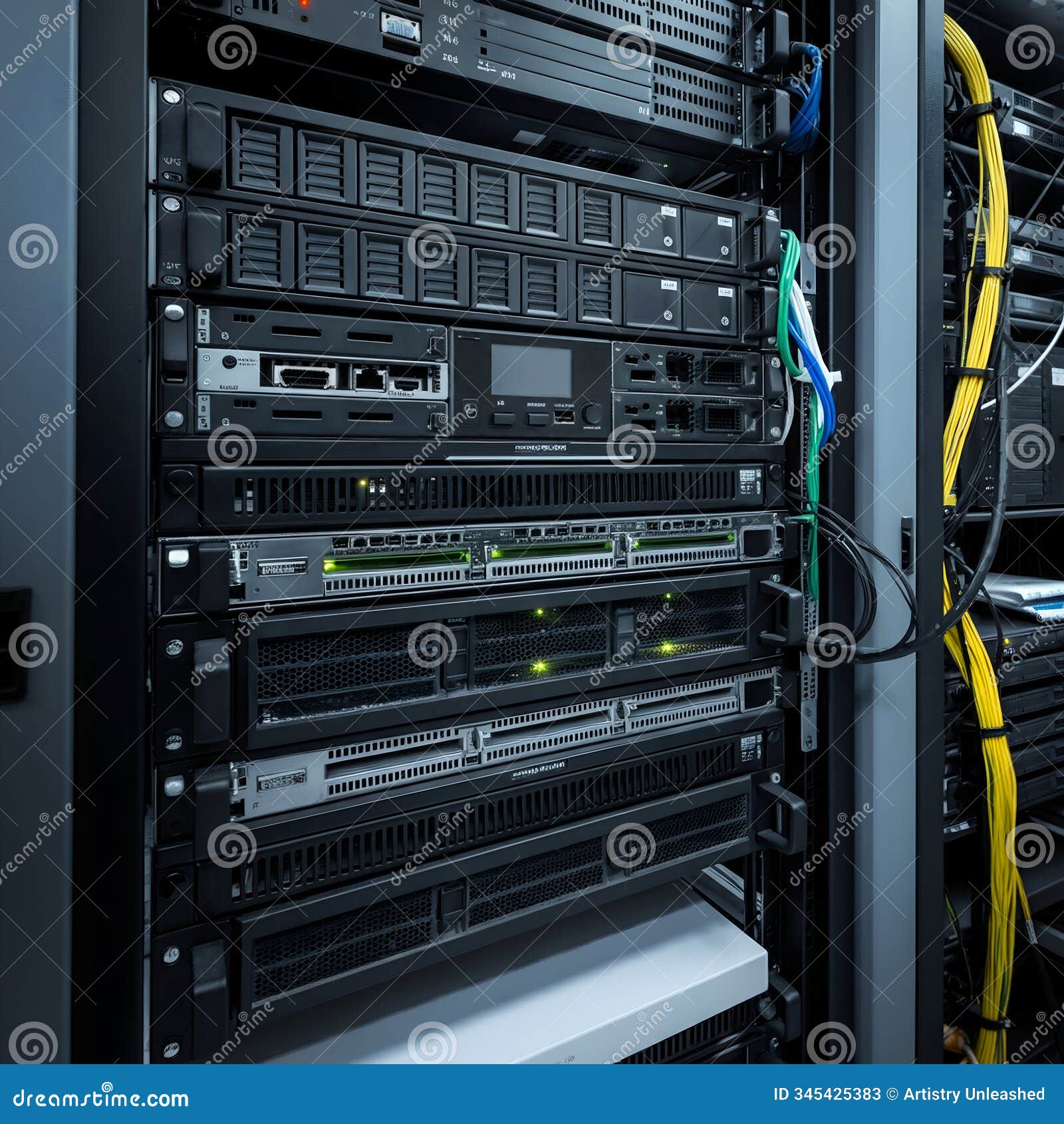 Black Computer Servers and Networking Equipment in a Rack – AI ...