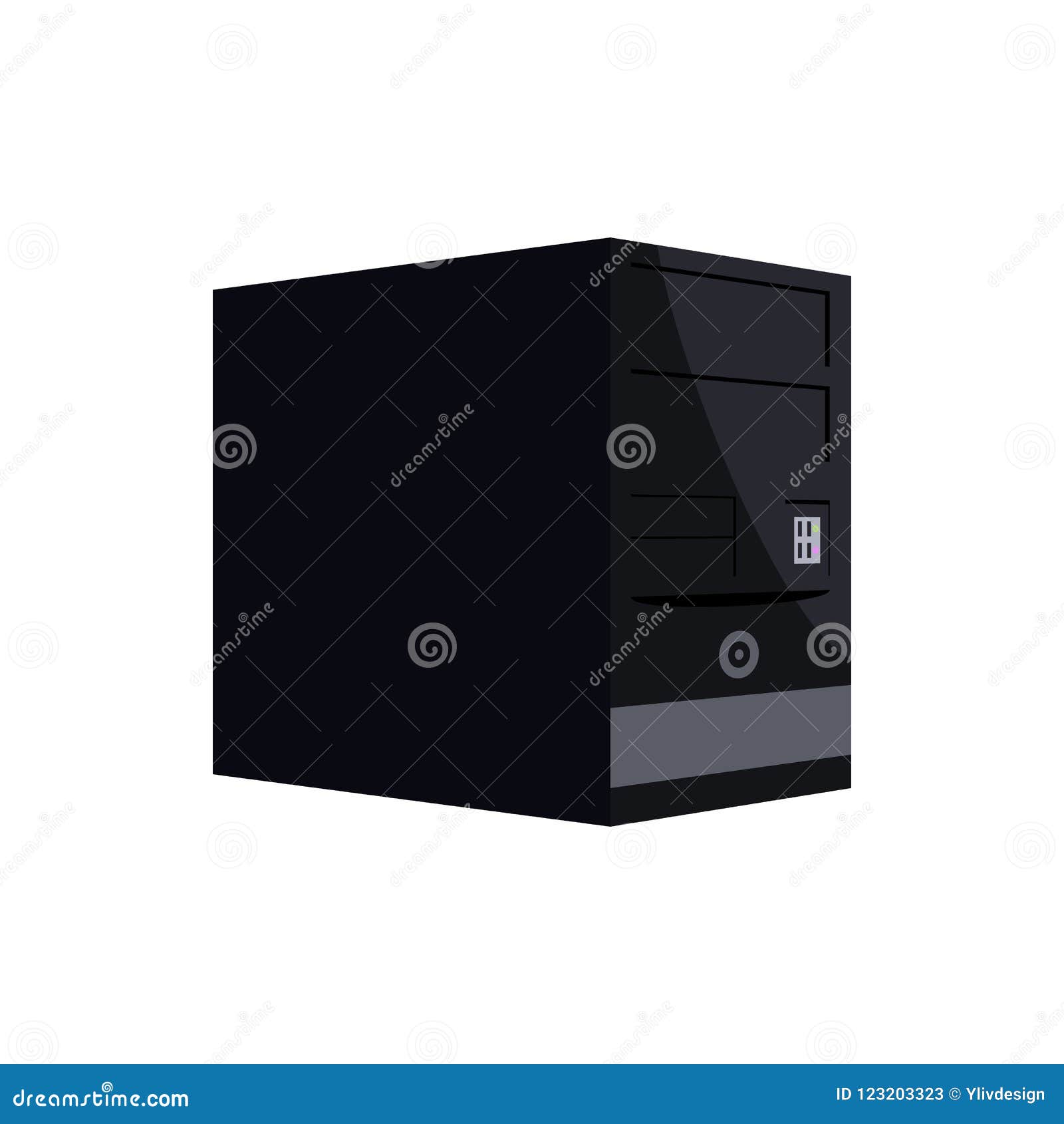 Black Computer System Unit Icon, Cartoon Style Stock Illustration ... Black Computer System Unit Icon, Cartoon Style Stock Illustration ...