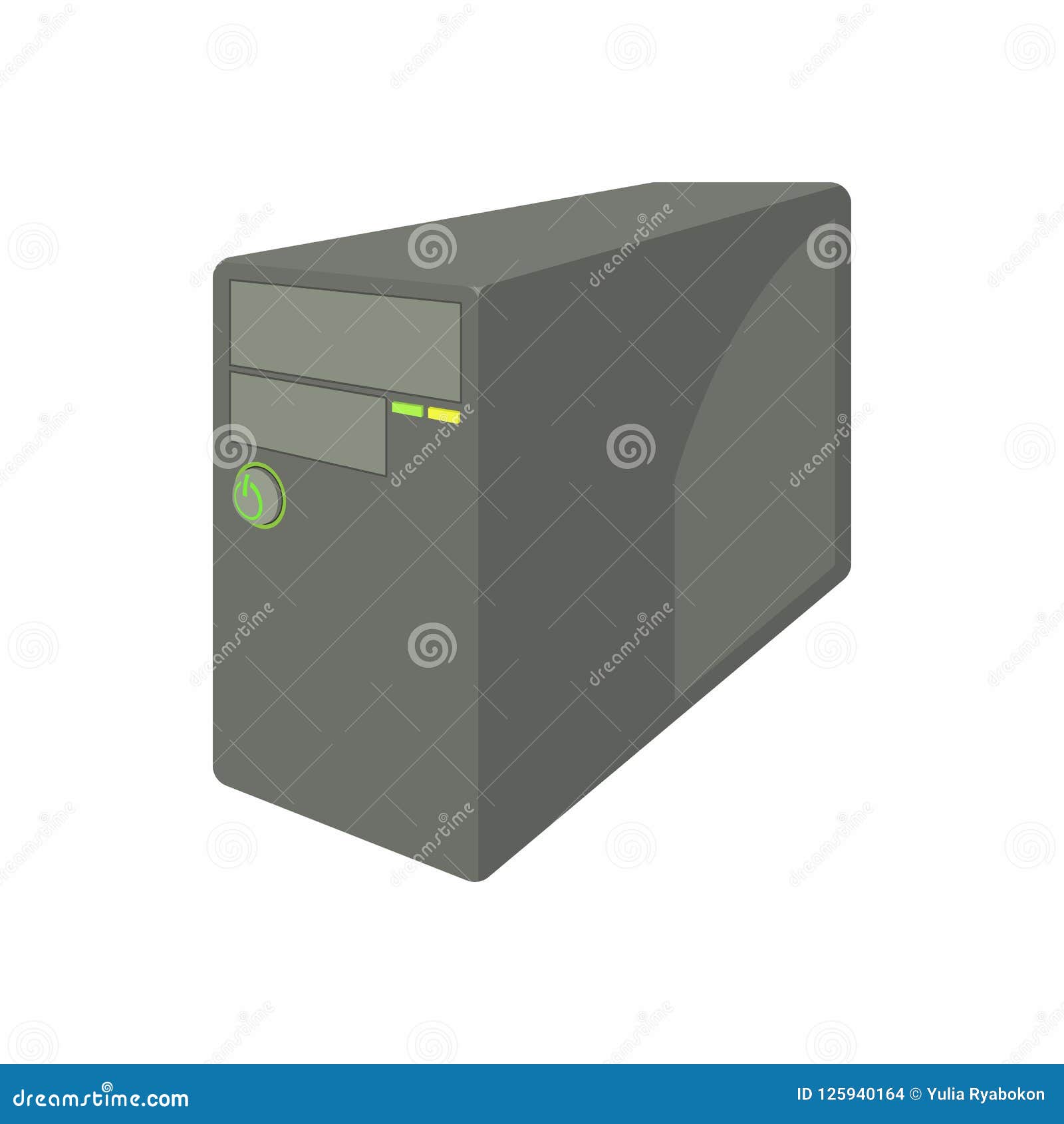 Black Computer System Unit Icon, Cartoon Style Stock Illustration ... Black Computer System Unit Icon, Cartoon Style Stock Illustration ...