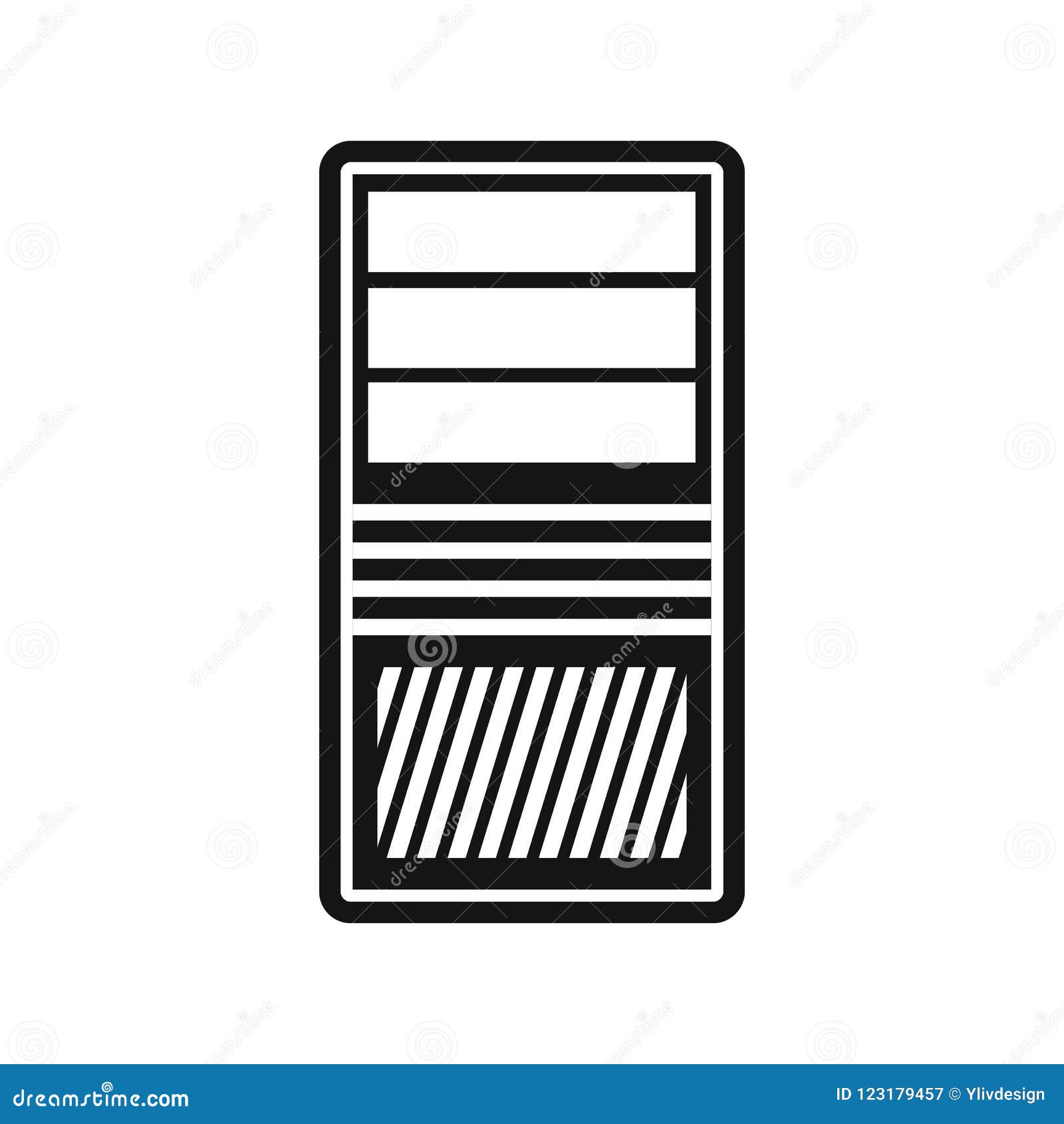 Black Computer System Unit Icon, Simple Style Stock Illustration ... Black Computer System Unit Icon, Simple Style Stock Illustration ...