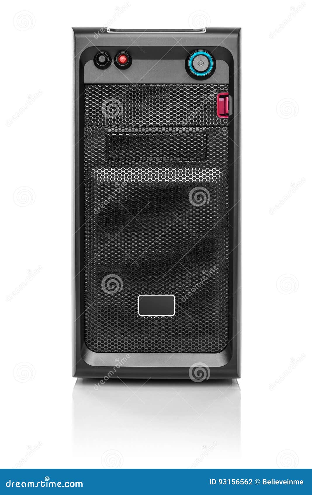 Black Computer System Unit. Stock Photo - Image of black, isolated ...