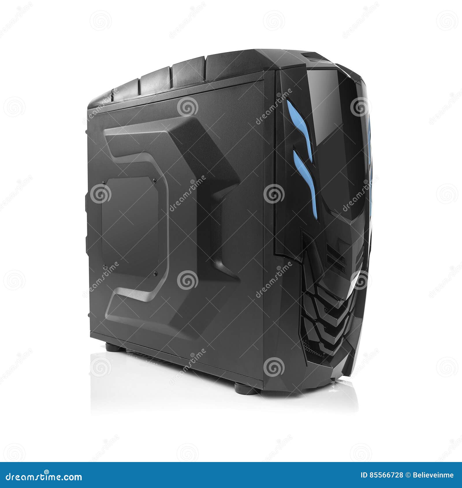 Black Computer System Unit. Stock Photo - Image of desktop, business ...