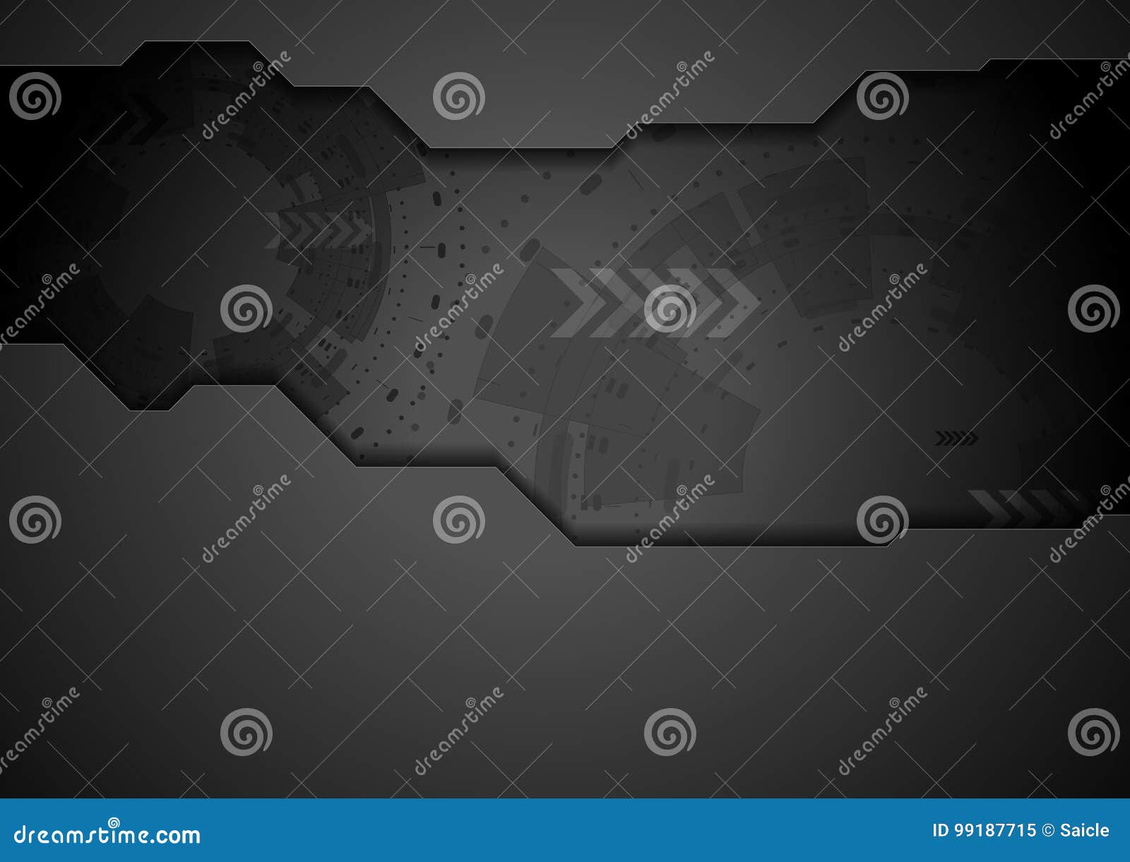 Black Concept Abstract Hi-tech Background Stock Vector - Illustration ...