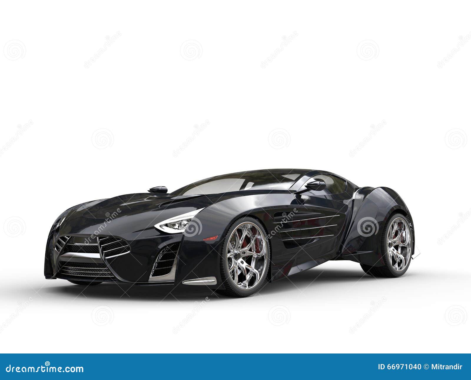 Black concept supercar stock illustration. Illustration of drive - 66971040