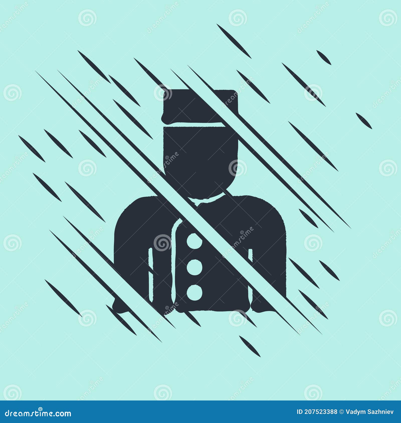 Black Concierge Woman Avatar Flat Icon Cartoon Vector | CartoonDealer ...