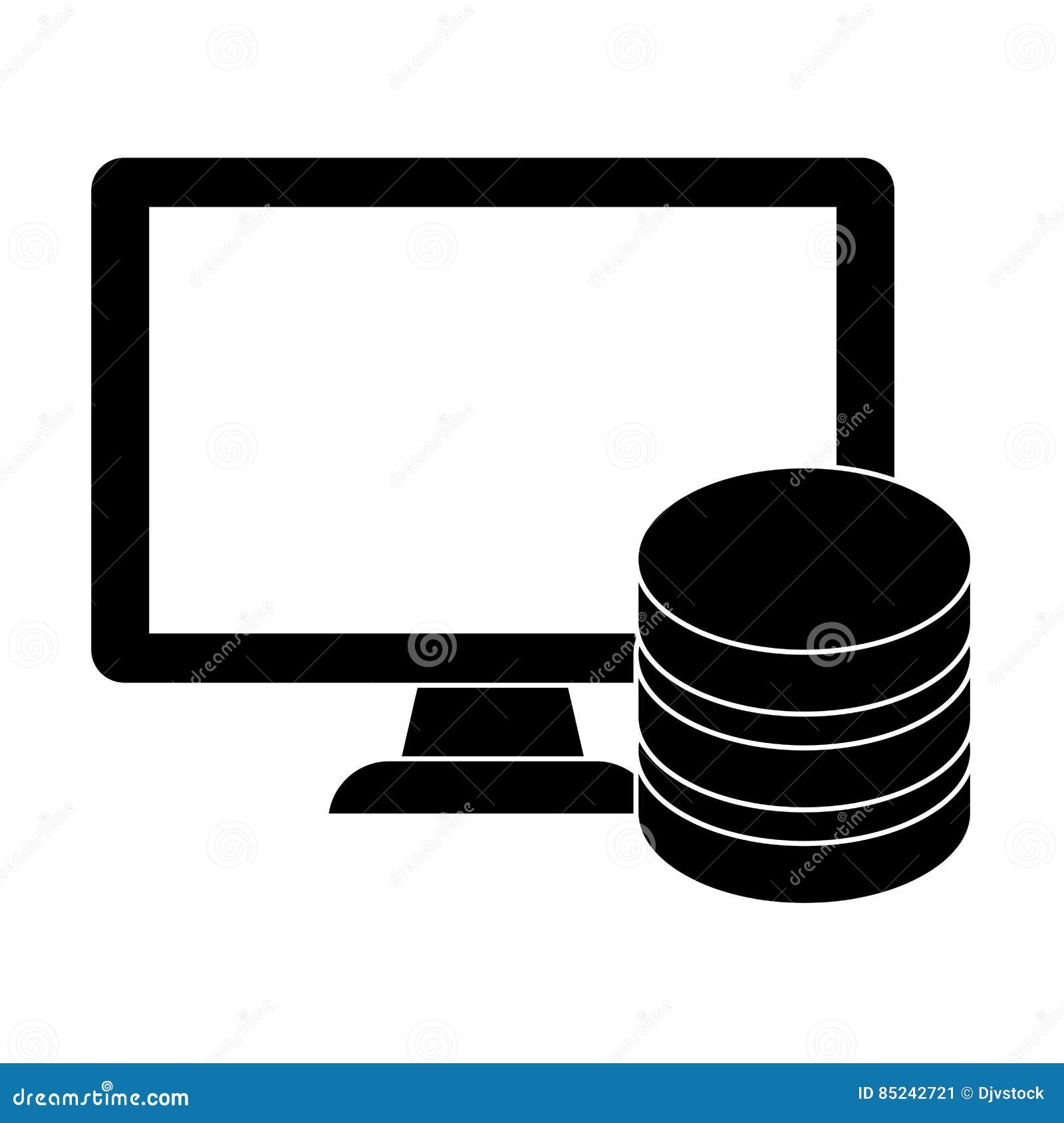 Black Connected Computer Databese Server Banner Stock Illustration ...