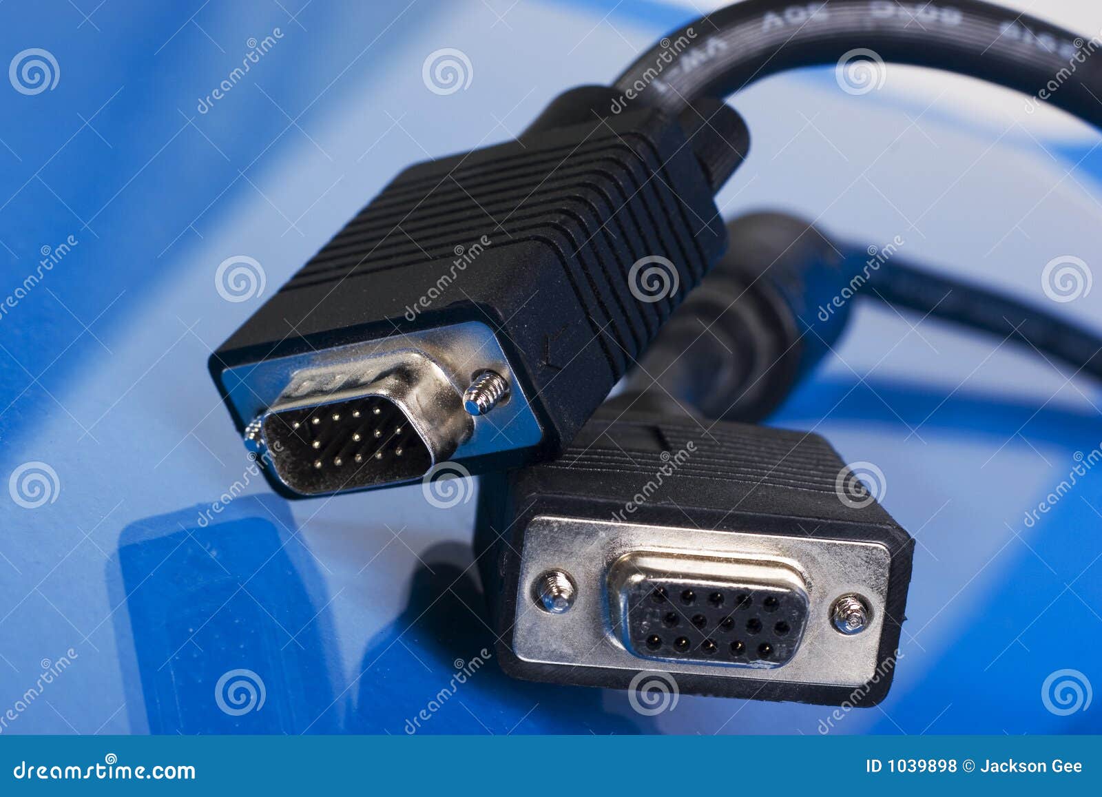 Black connection cable stock photo. Image of black, monitor - 1039898