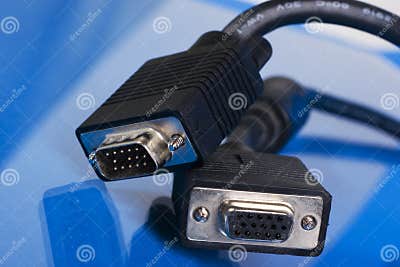 Black connection cable stock photo. Image of black, monitor - 1039898