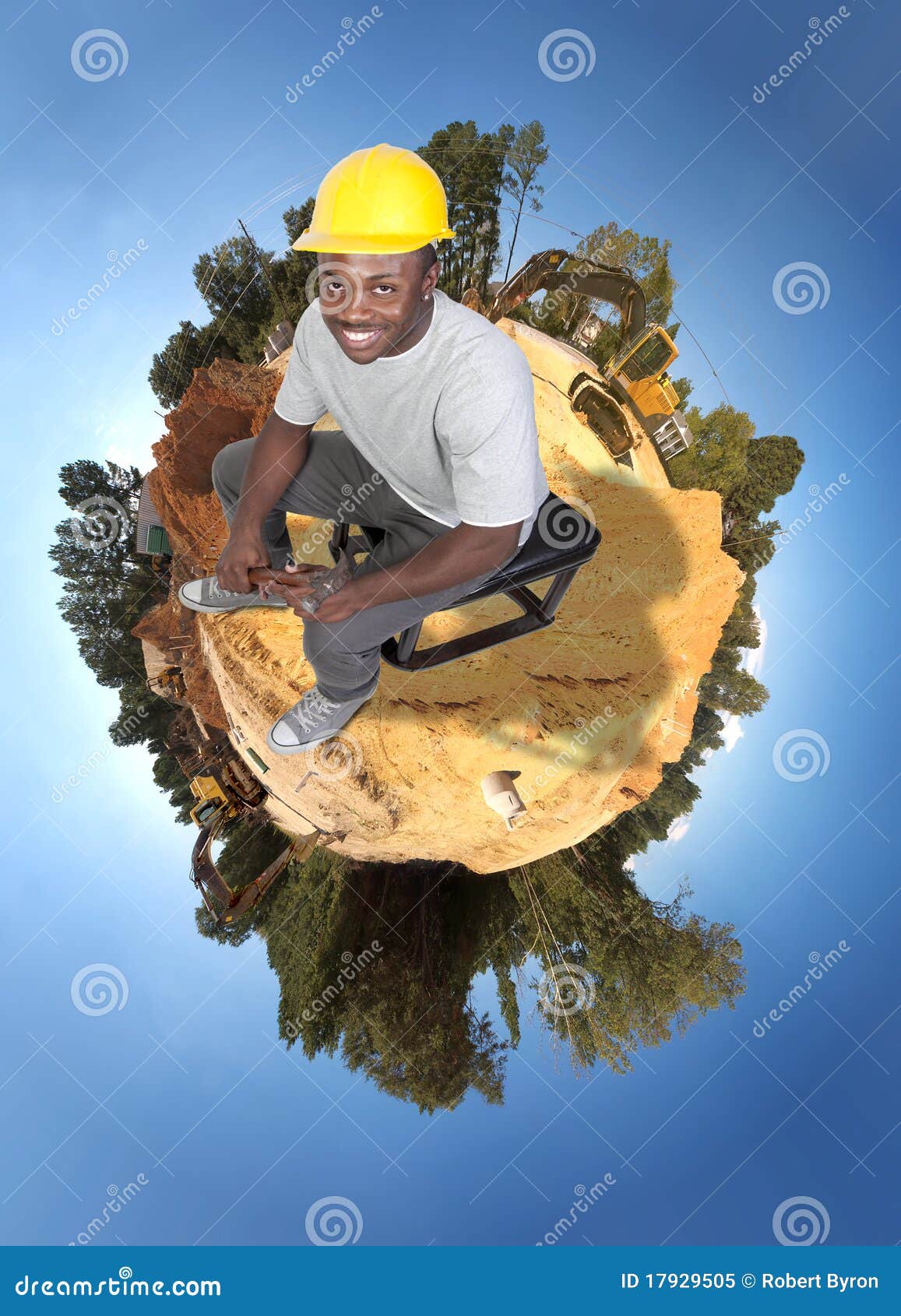 Black Construction Worker Royalty Free Stock Photo - Image: 17929505
