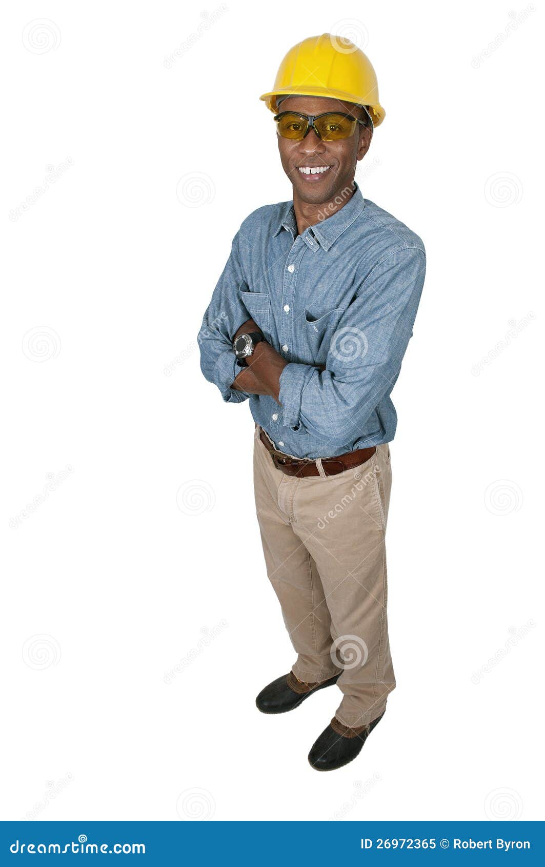 Black Construction Worker stock image. Image of glasses - 26972365