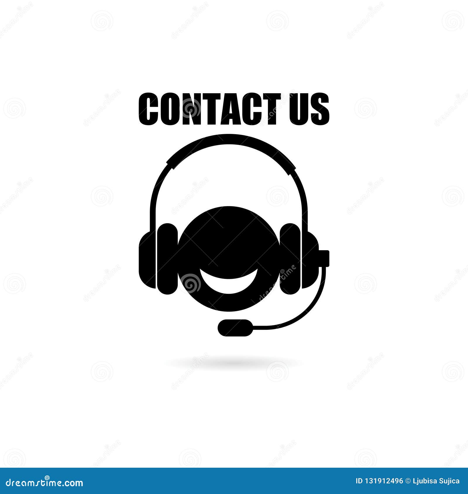 Black Contact Us Icon or Logo Stock Vector - Illustration of banner ...