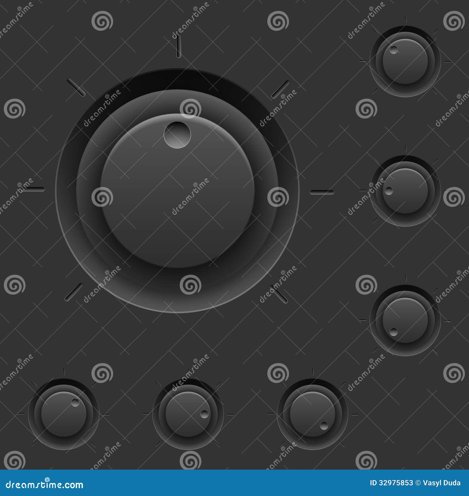 Black control pane stock vector. Illustration of panel - 32975853