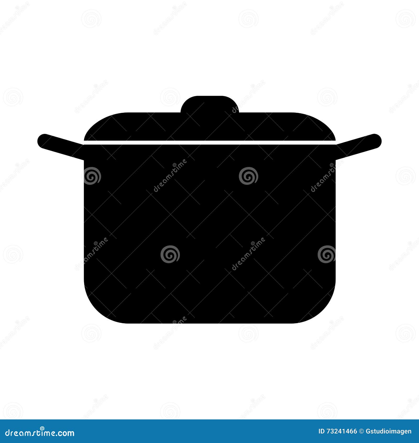Black cooking pan, graphic stock illustration. Illustration of ...
