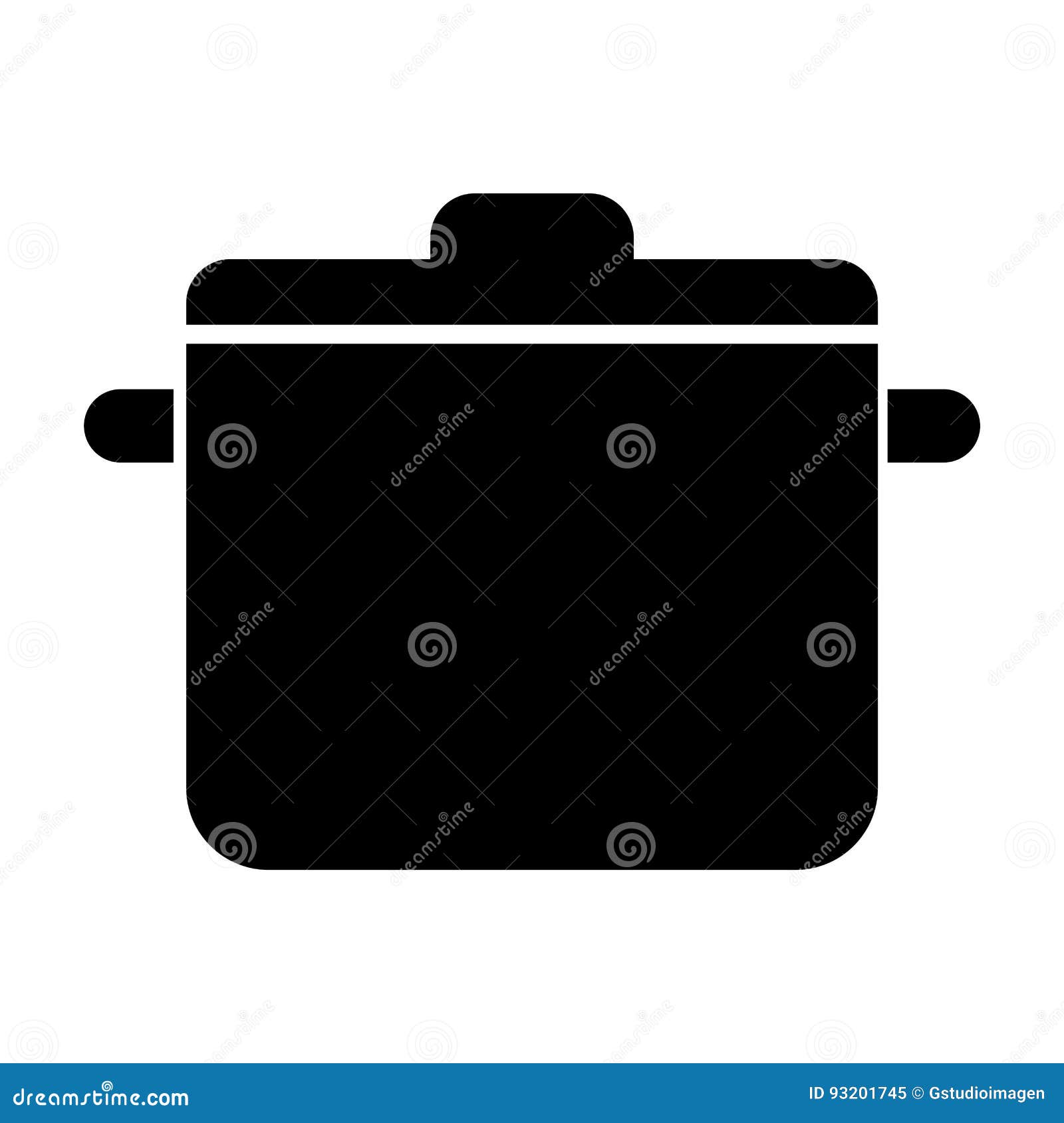 Black Cooking Pot Graphic Design Stock Vector - Illustration of iron ...