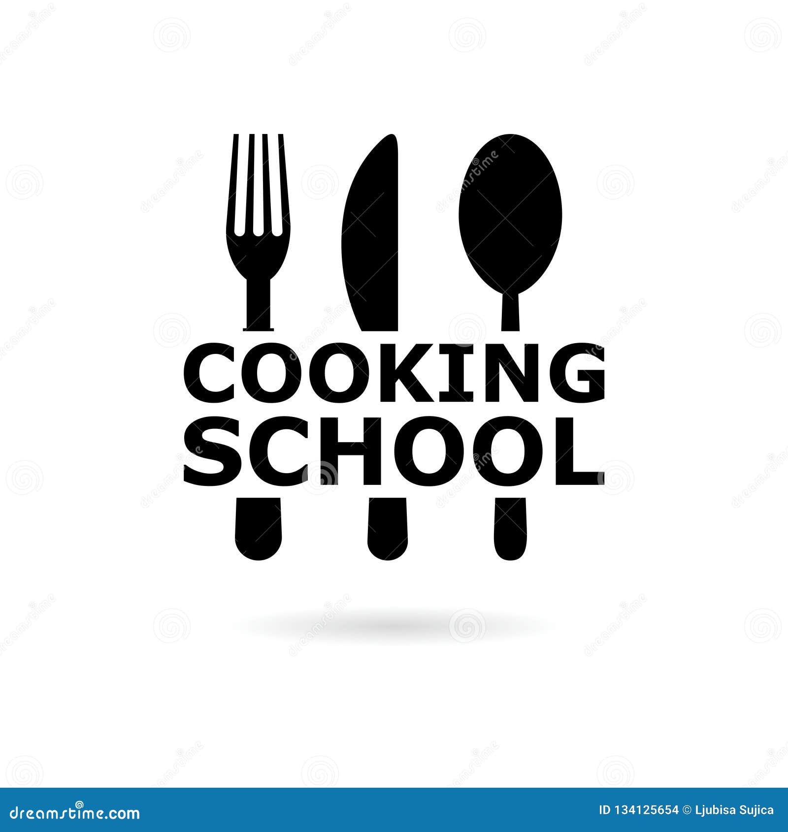 Black Cooking School Icon or Logo Stock Vector - Illustration of cake ...