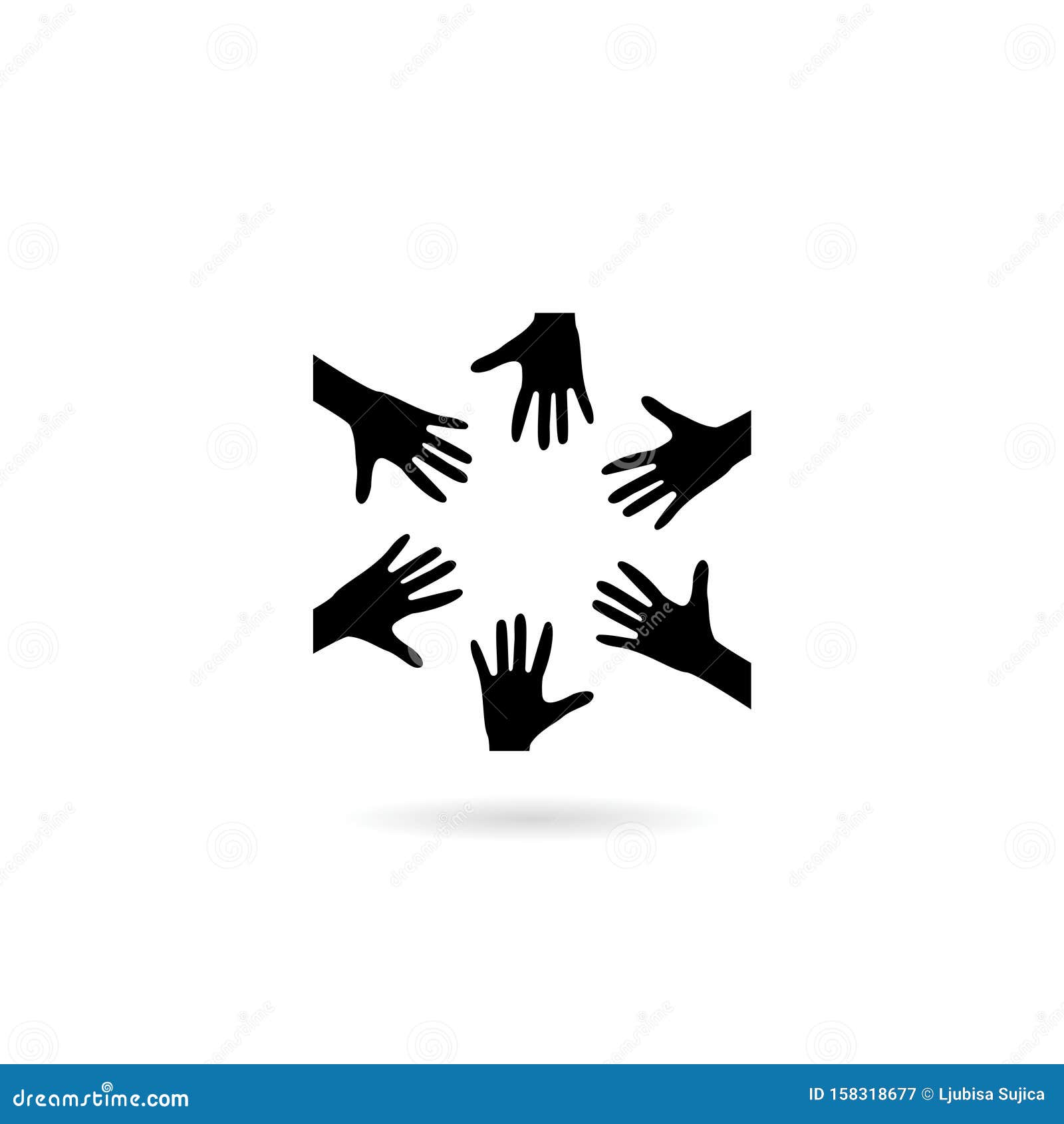 Black Cooperation Hands Logo, Teamwork Icon Stock Vector - Illustration ... Black Cooperation Hands Logo, Teamwork Icon Stock Vector - Illustration ...