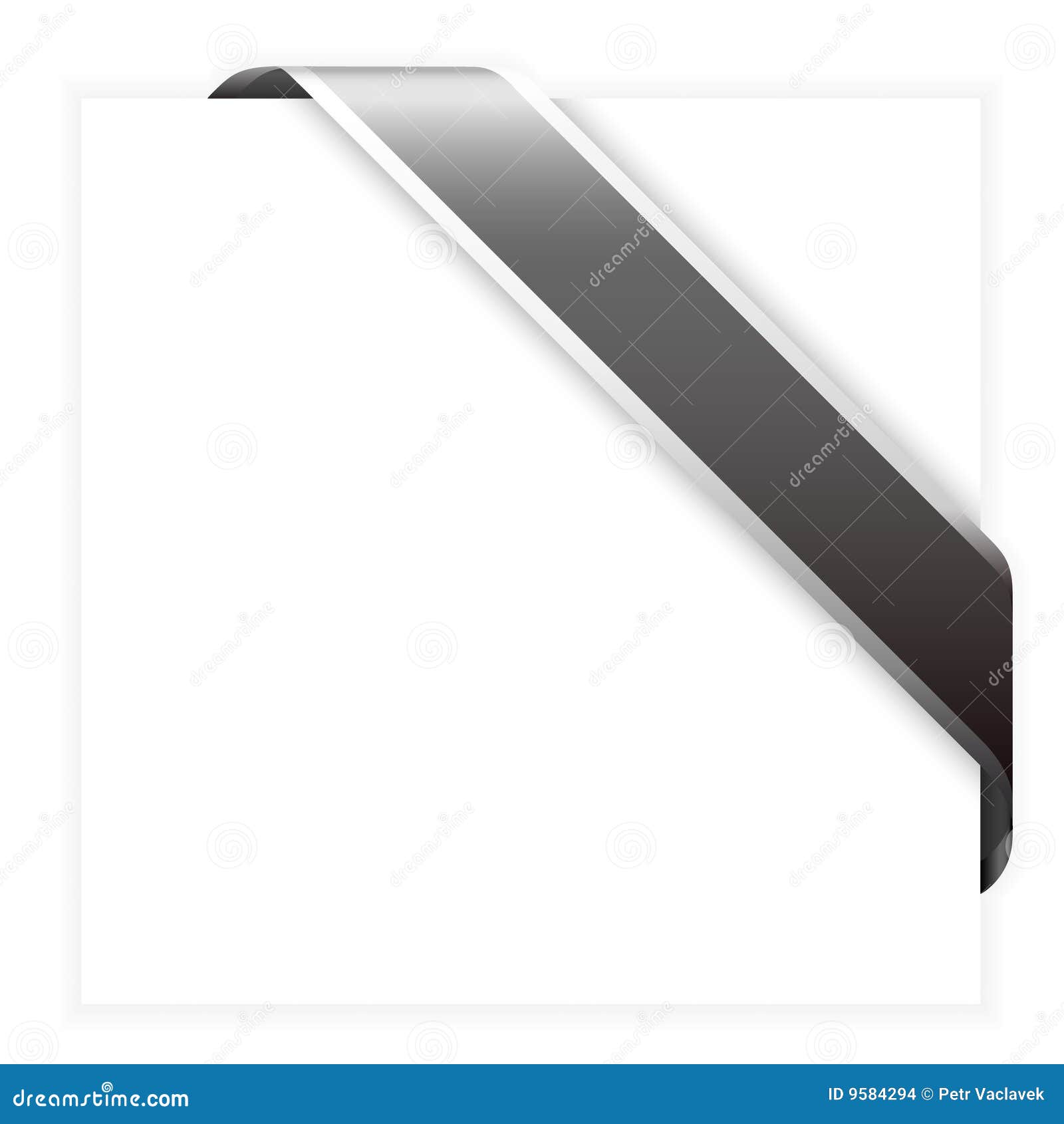 Black corner ribbon stock vector. Illustration of retail - 9584294