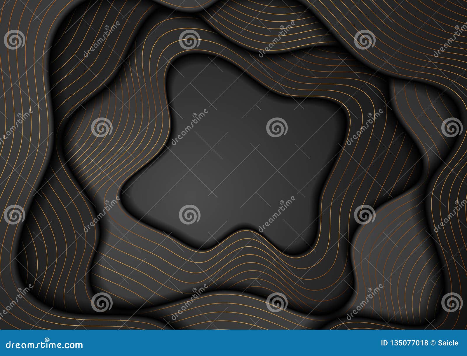 Wavy Bronze Industrial Structure Stock Illustration | CartoonDealer.com ...
