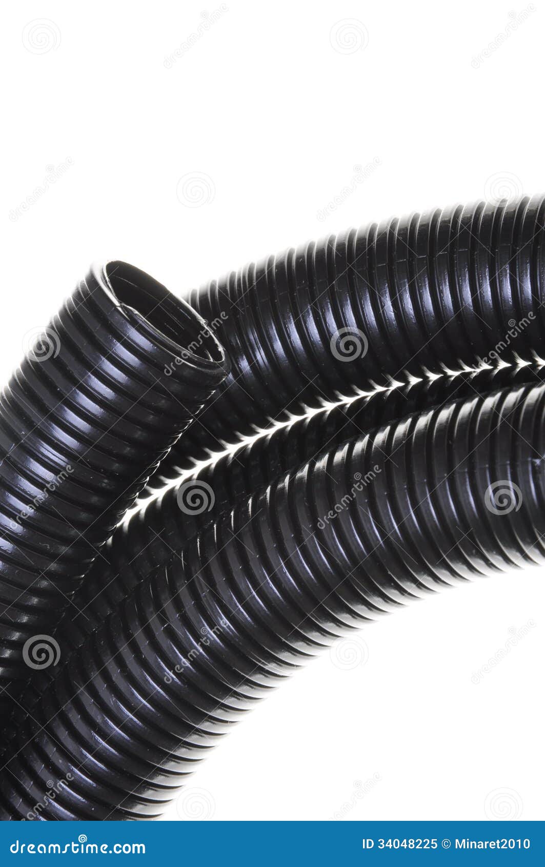 Black corrugated pipe stock image. Image of lines, flexible - 34048225
