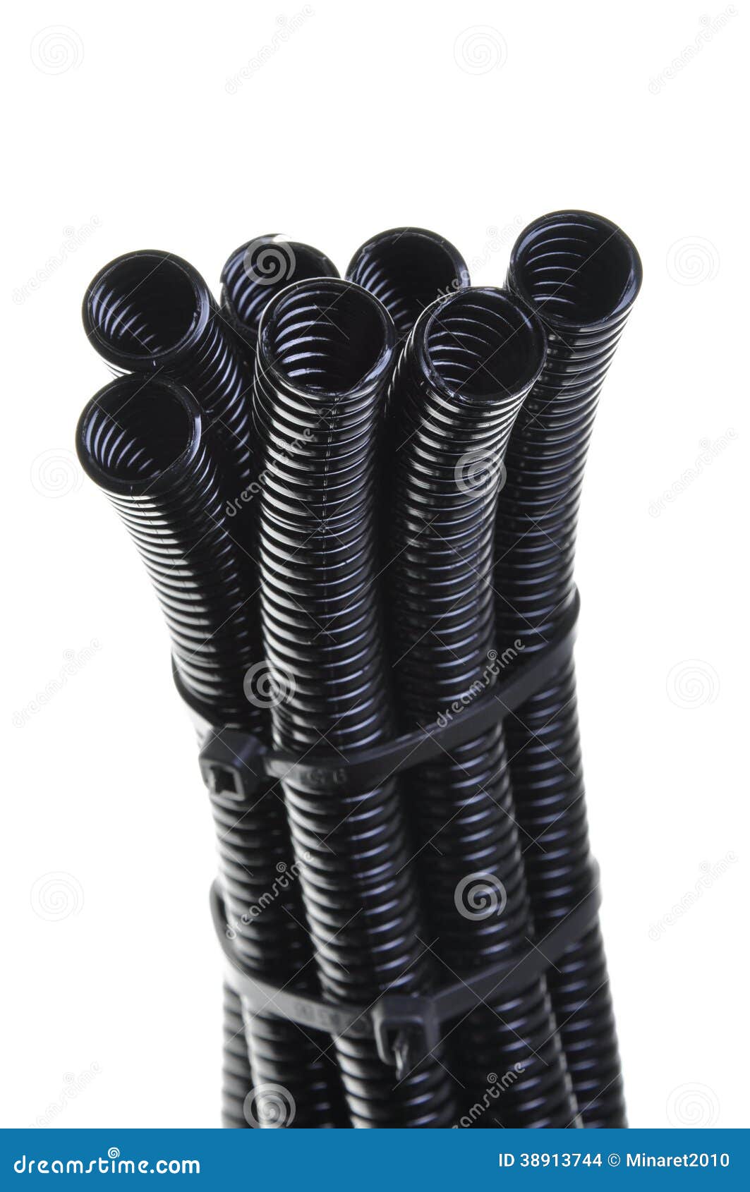 Black corrugated pipe stock photo. Image of industry - 38913744