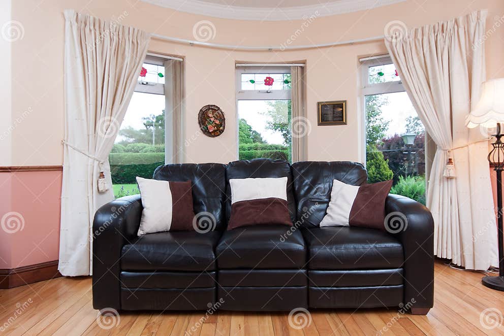 Black couch stock photo. Image of black, couch, apartment - 25503228
