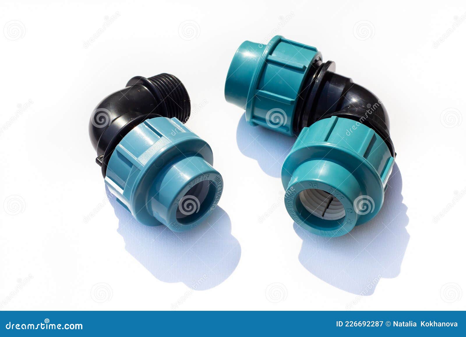 Black Coupling For Connecting Plastic Pipes On A White Background ...