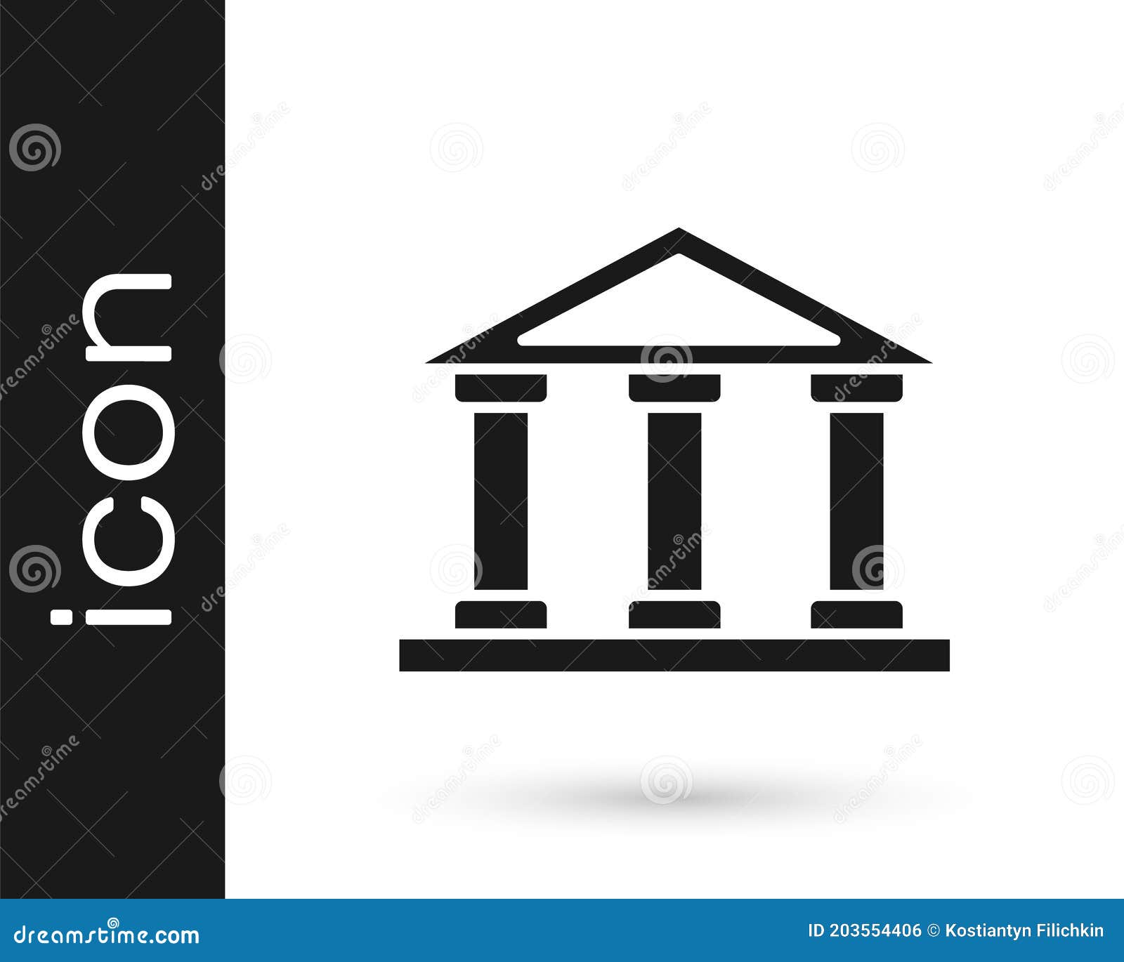 Black Courthouse Building Icon Isolated On Transparent Background ...