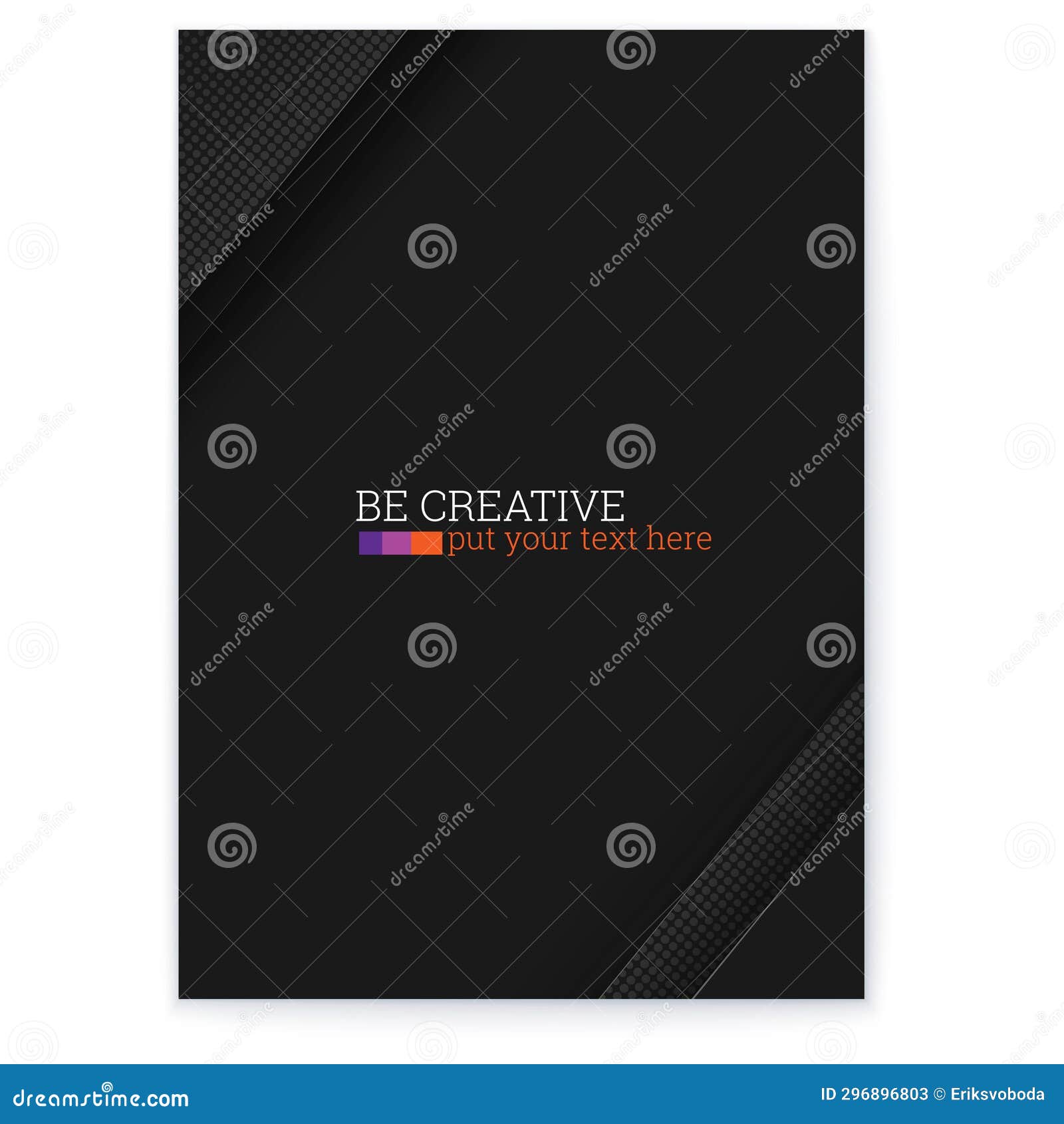 Black Cover. Multi Layered Graphics and Halftone Effect at Top and ...