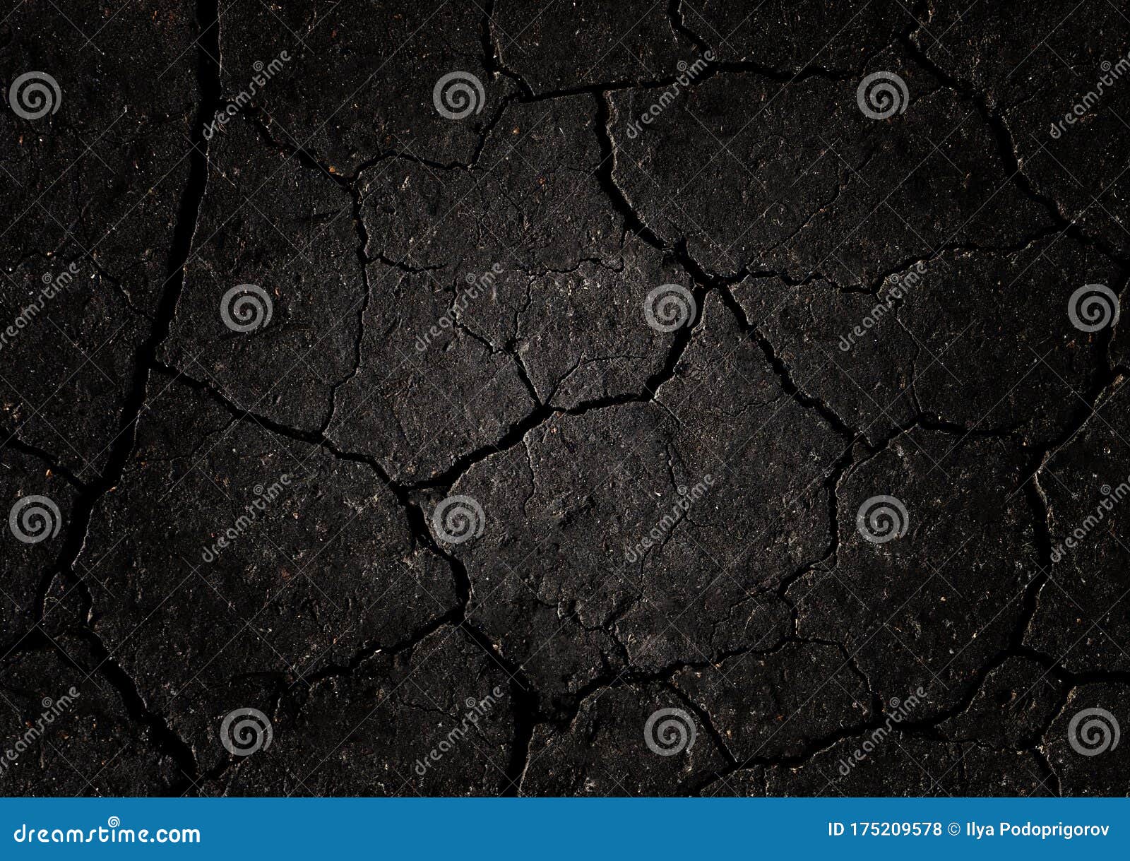 Black Cracked Ground Texture Background Stock Photo - Image of earth ...