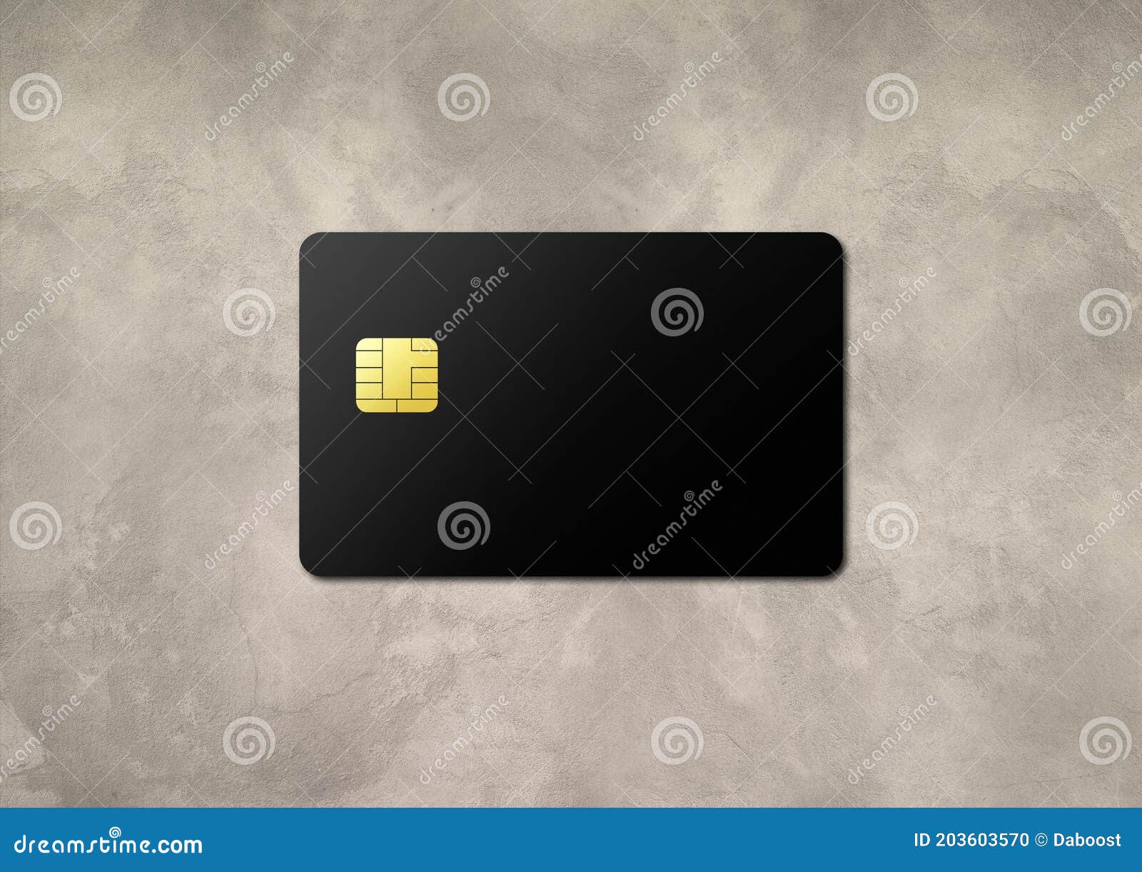 Black Credit Card on a Concrete Background Stock Illustration ...
