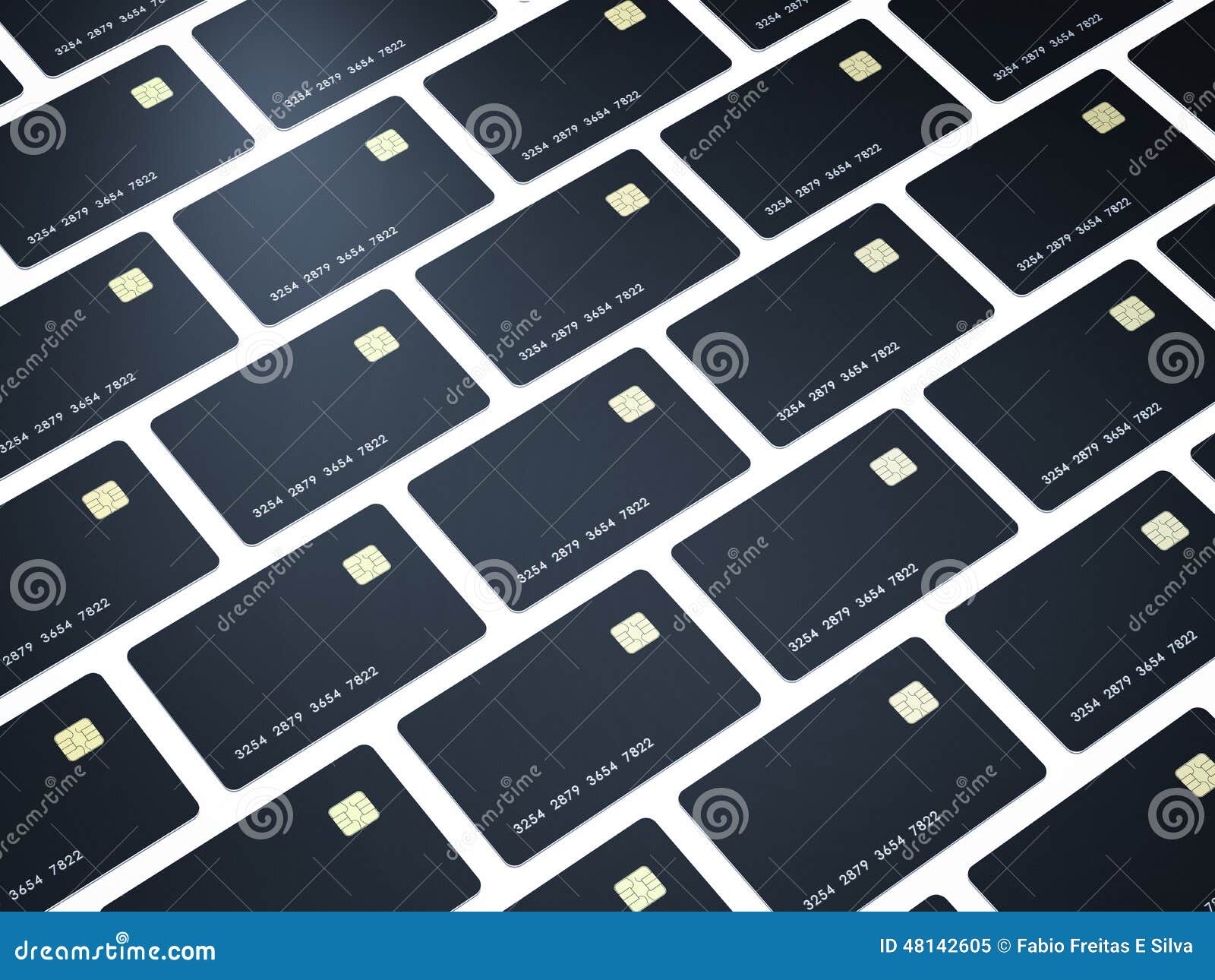 Black Credit Cards on White Background Stock Illustration ...