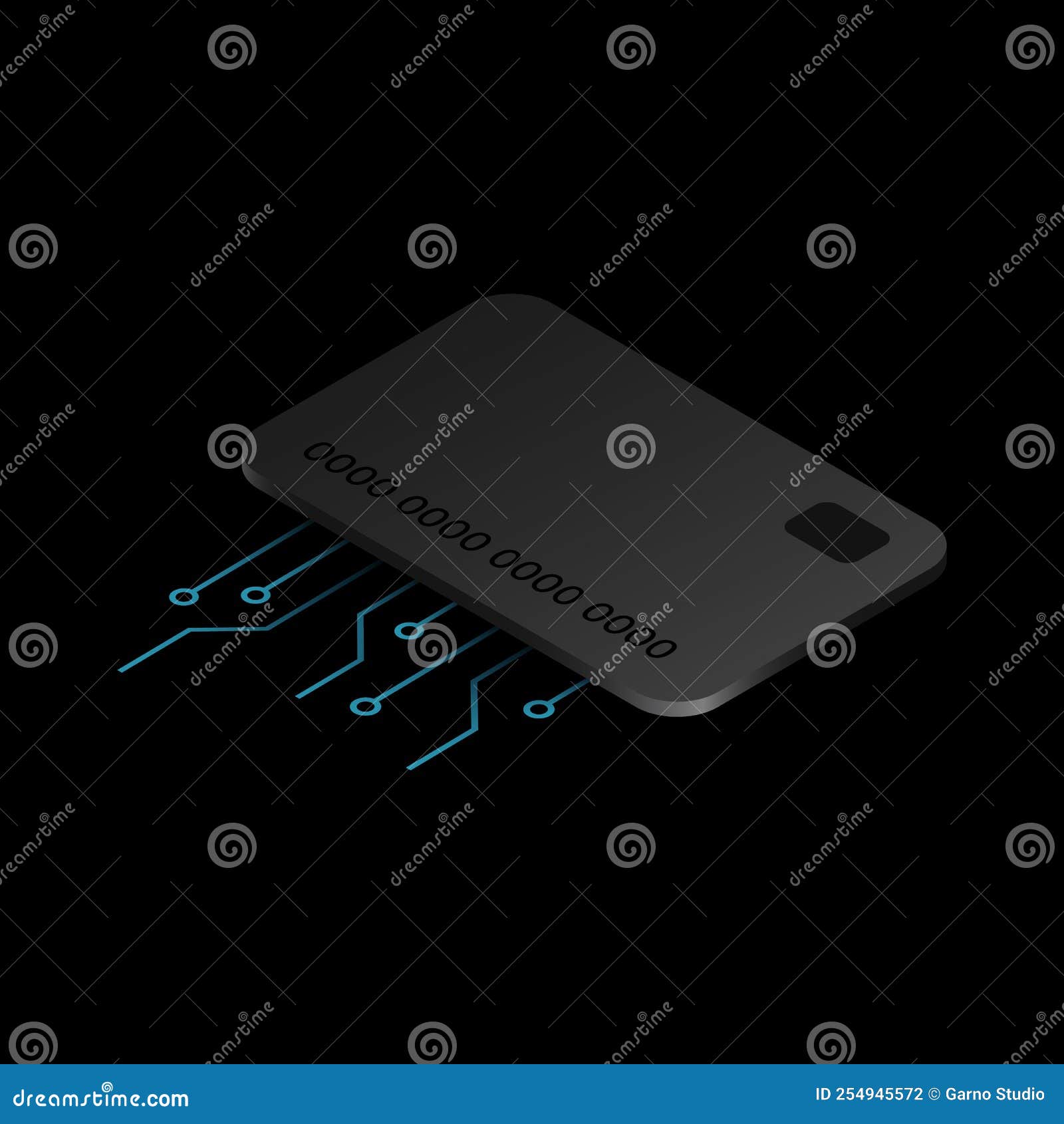 Black Credit or Debit Card. Graphic Design Element Stock Vector ...