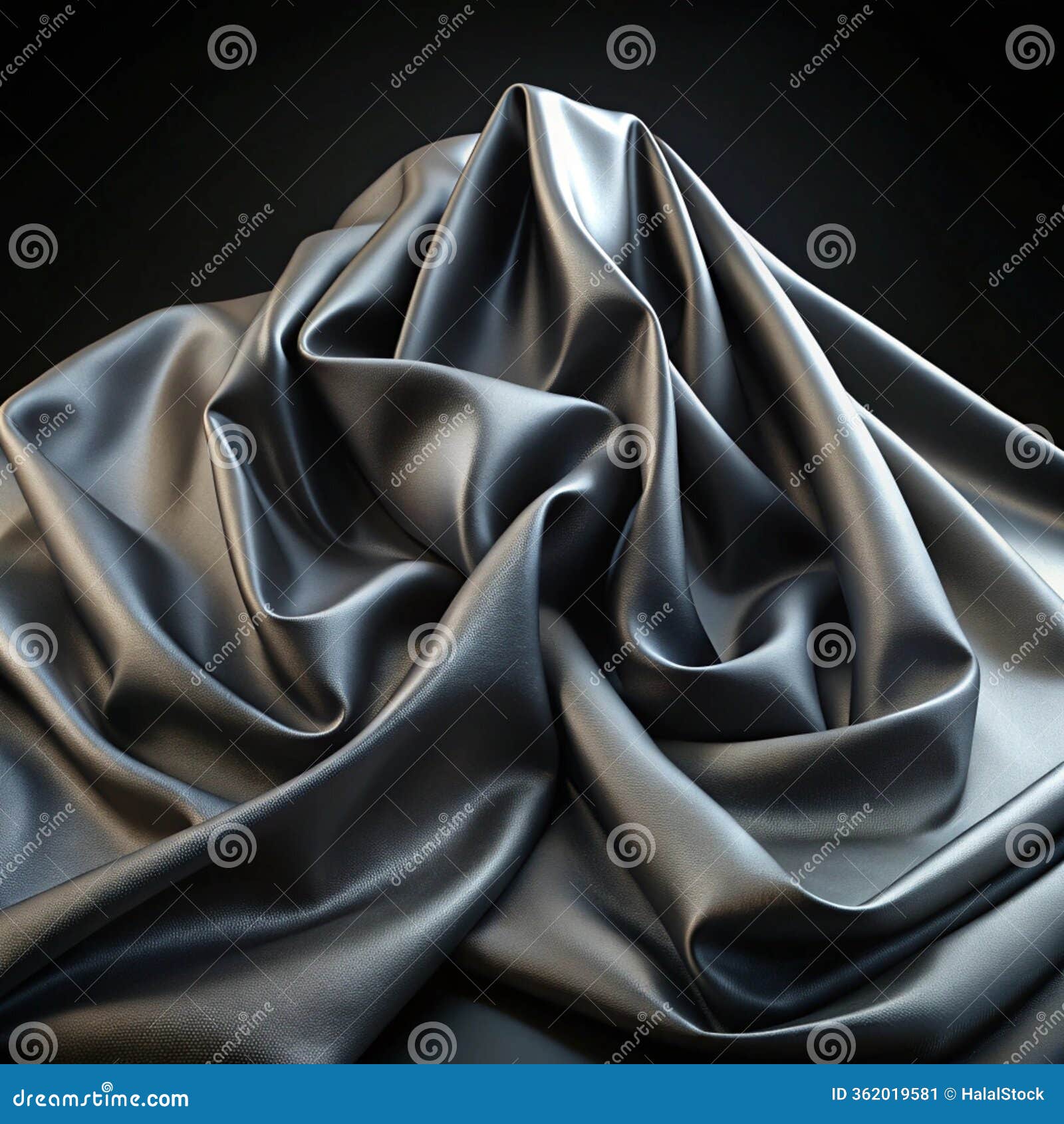 Black Crinkle Fabric Texture Seamless Loop Stock Illustration ...