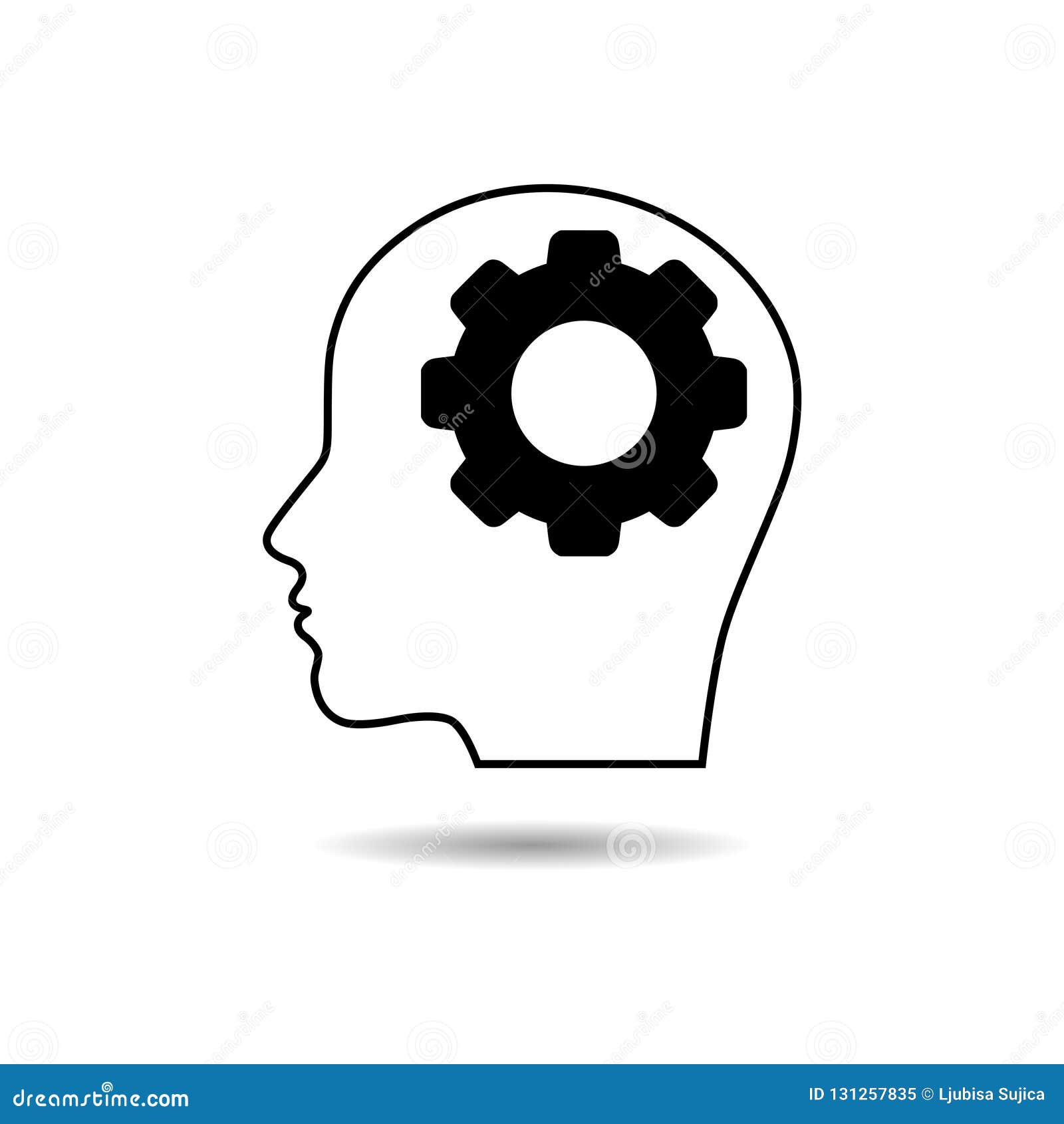 Black Critical Thinking Icon or Logo Stock Vector - Illustration of ...