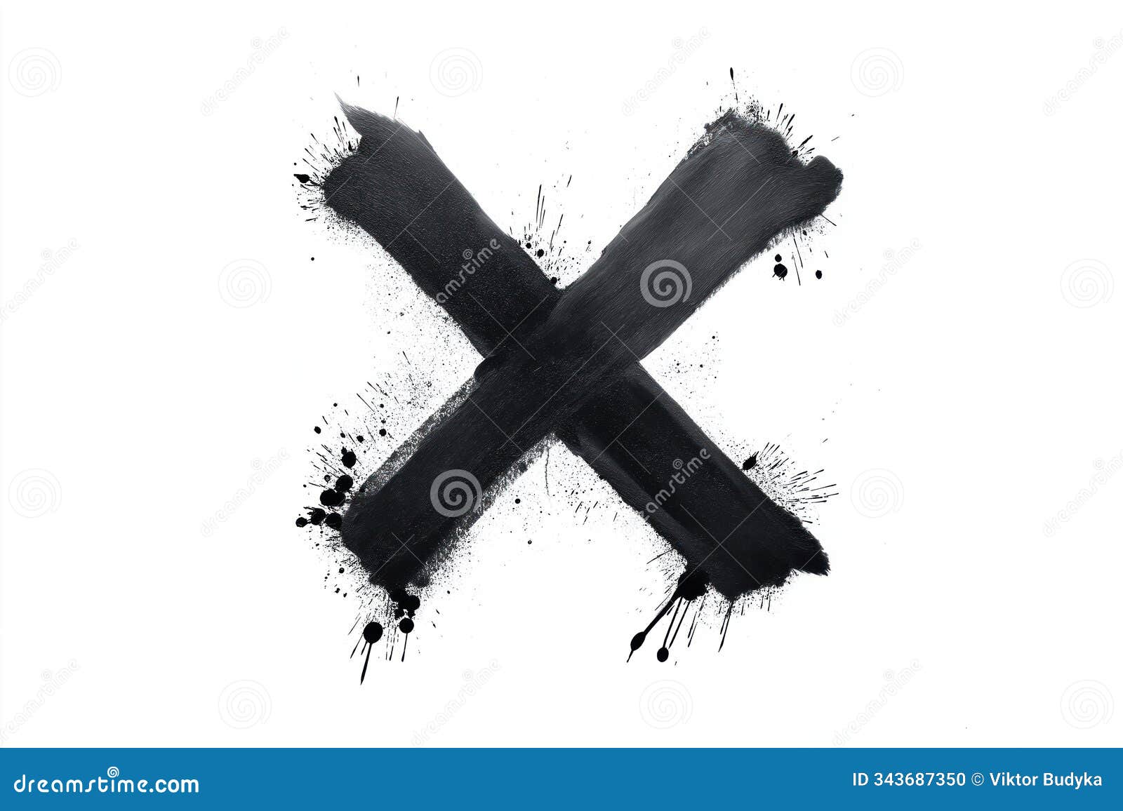 Black Cross Drawing on Isolated Transparent Background. Bold, Black ...