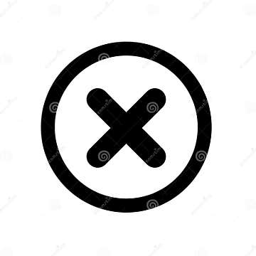 The Black Cross Inside Circle. Isolated Vector Illustration Stock ...