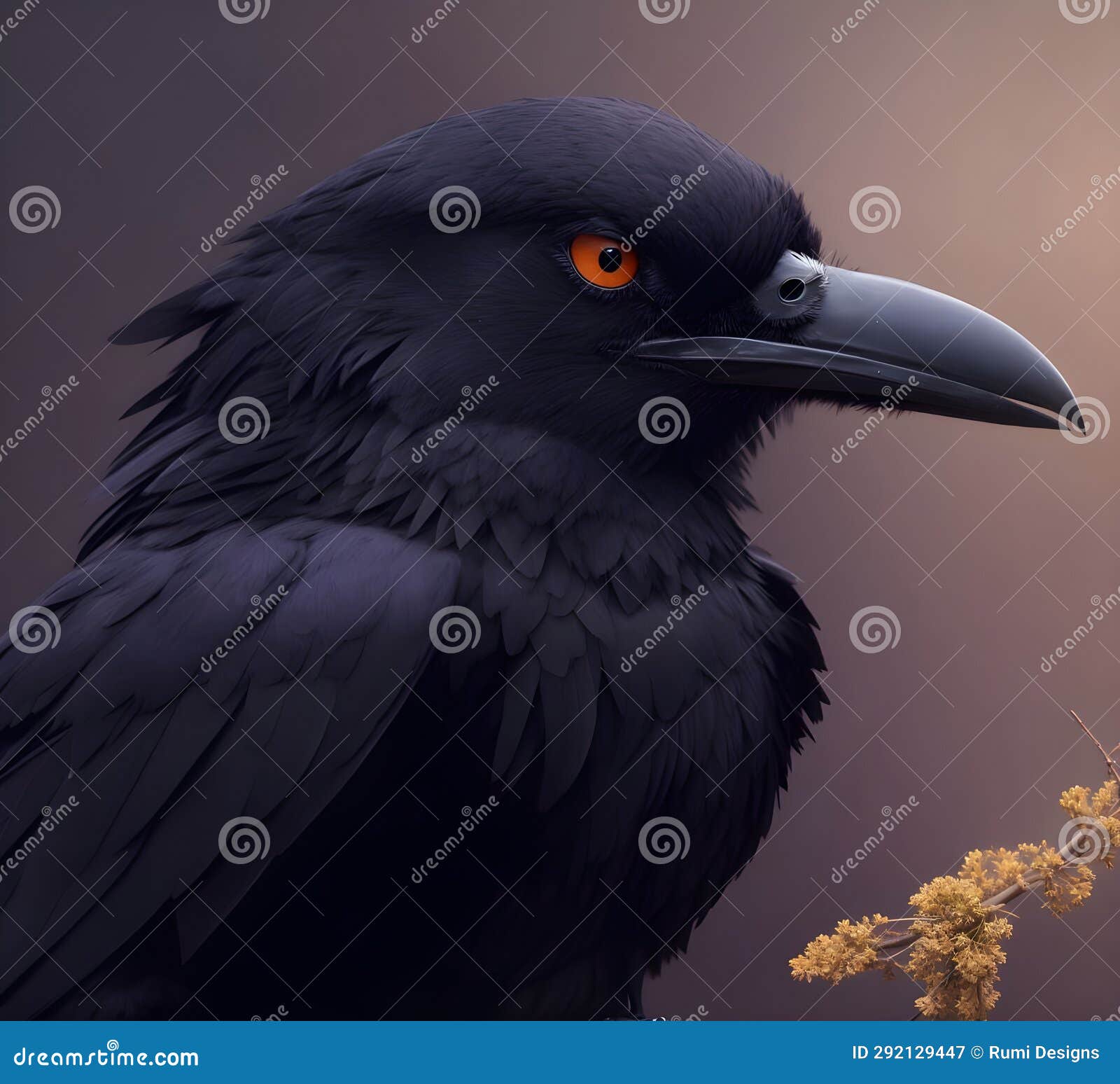 Black crow stock image. Image of eagle, view, gull, zoom - 292129447