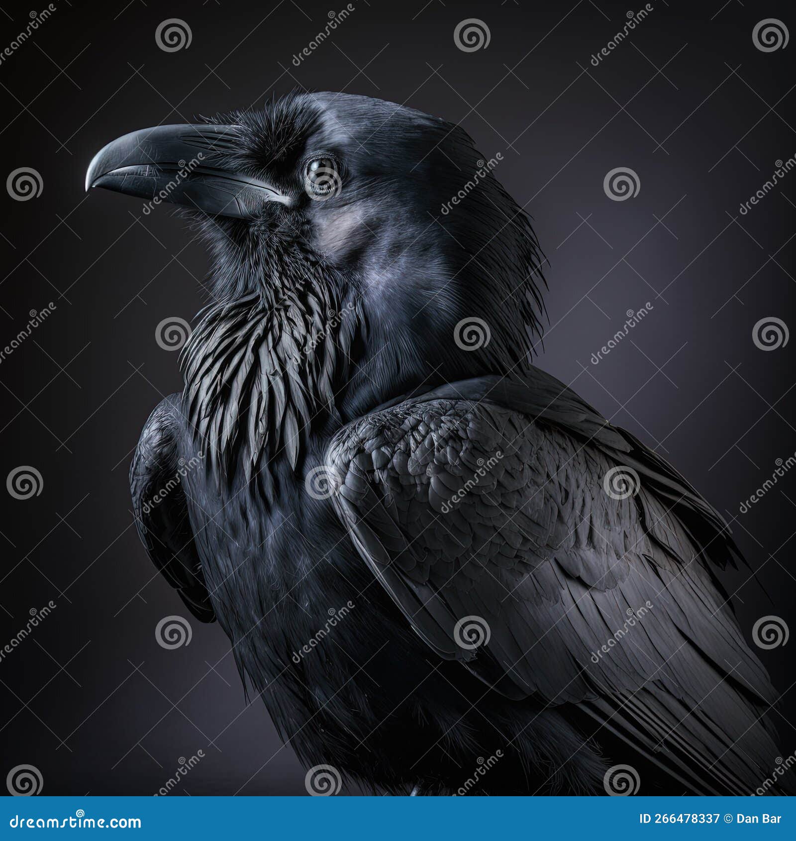 Black Crow Portrait in Studio, Ultra Realistic, Generative Ai Stock ...