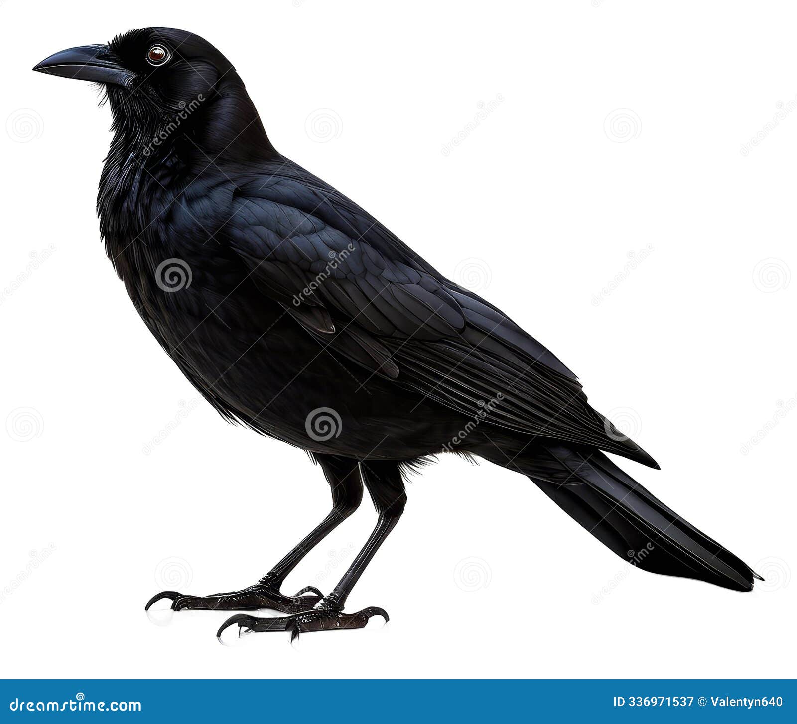 A Black Bird Standing on Transparent Background Stock Illustration ...