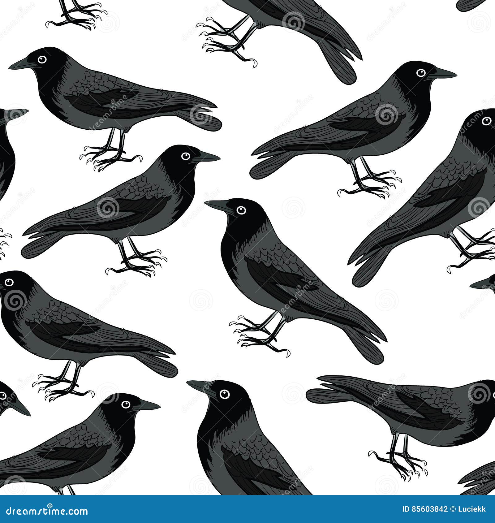 Two Black Crows And Old Gravestone Vector Illustration | CartoonDealer ...