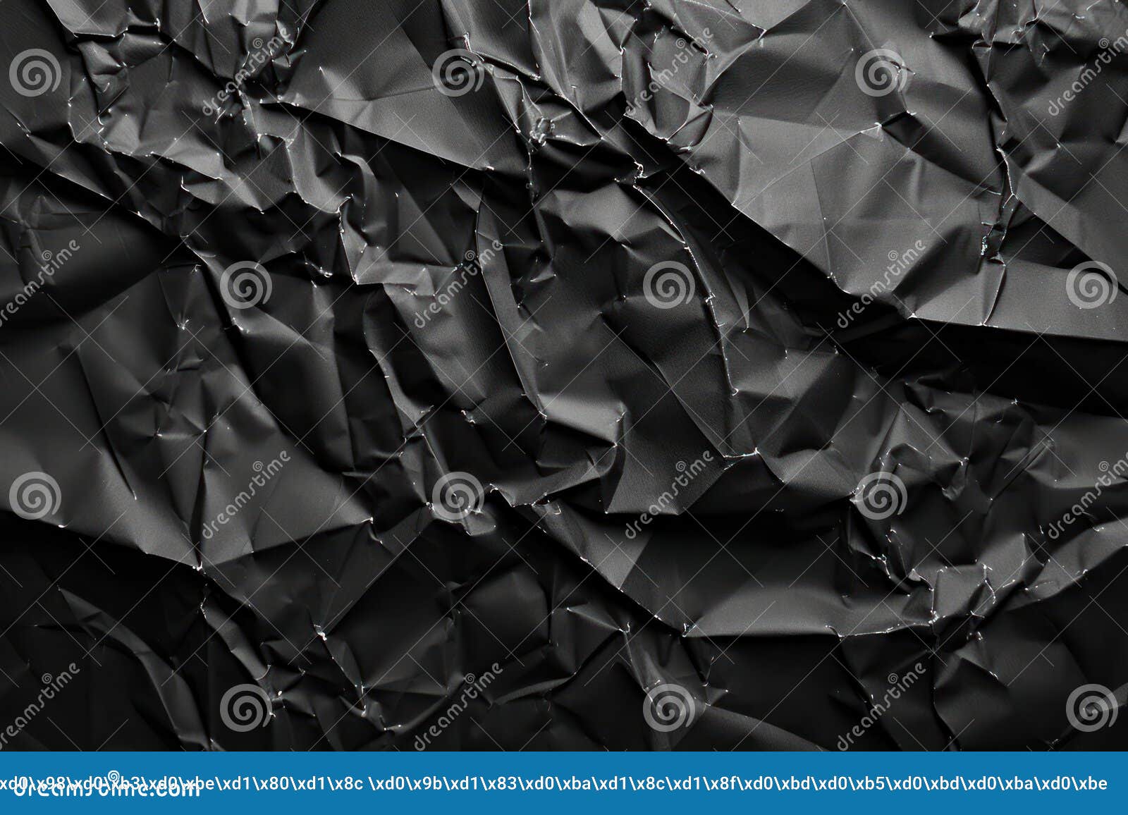 Black Crumpled Paper Texture Blank Dark Background with Creases Stock ...