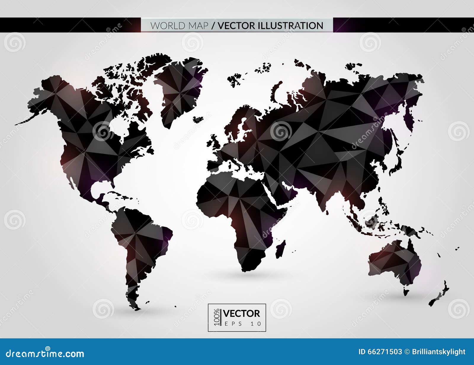 Black crystal world map stock vector. Illustration of illumination ...