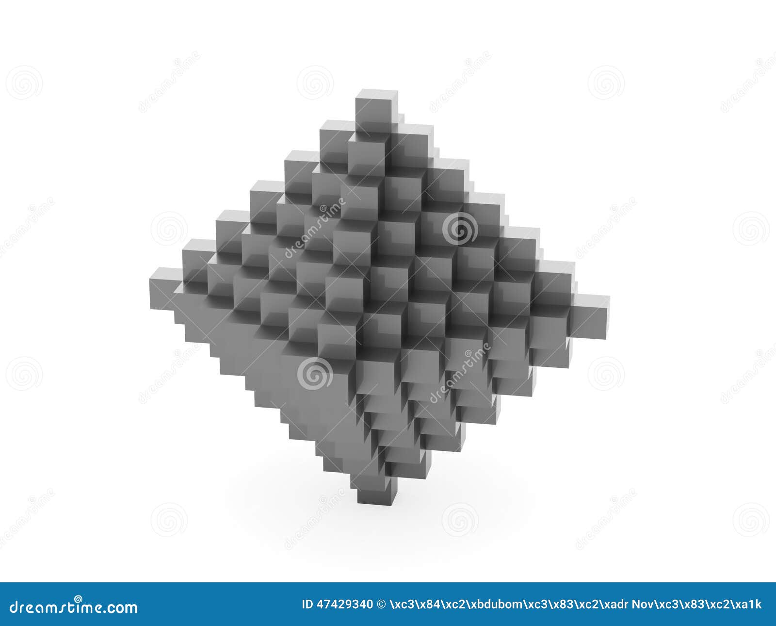 Black Cubes Concept Isolated on White Stock Illustration - Illustration ...