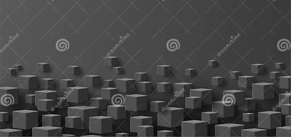Black Cubes Creating Structure, Abstract Background Stock Vector ... Black Cubes Creating Structure, Abstract Background Stock Vector ...