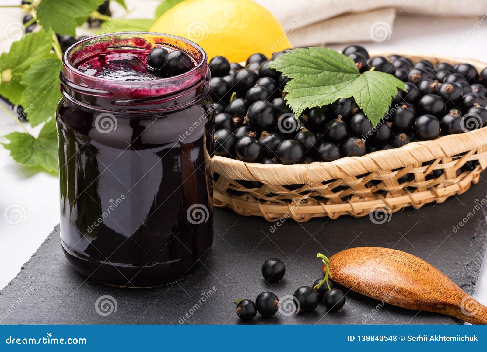 Black Currant Jam, Preserving Blackcurrants Stock Photo - Image of ...